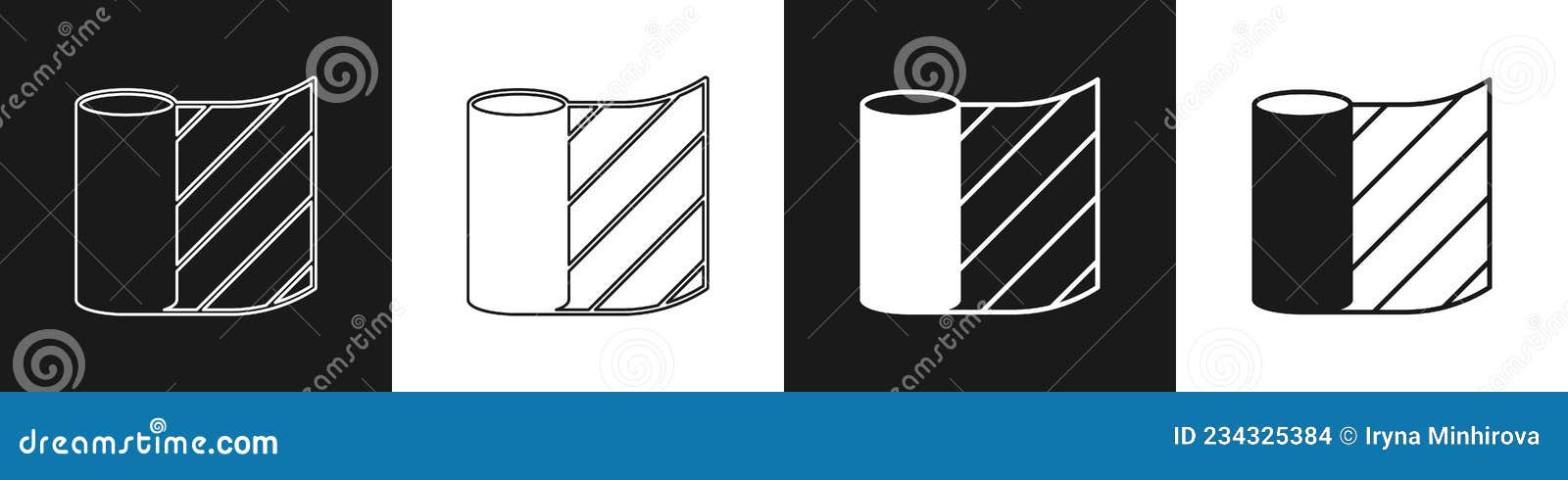Set Wallpaper Icon Isolated on Black and White Background. Vector Stock ...