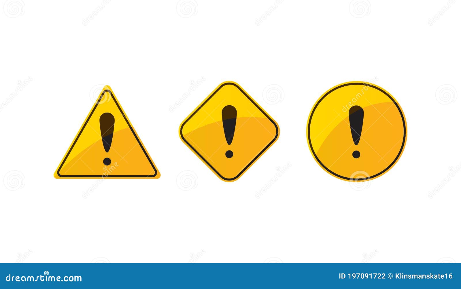 Set of Warning Sign Design Vector Isolated on White Background Stock ...