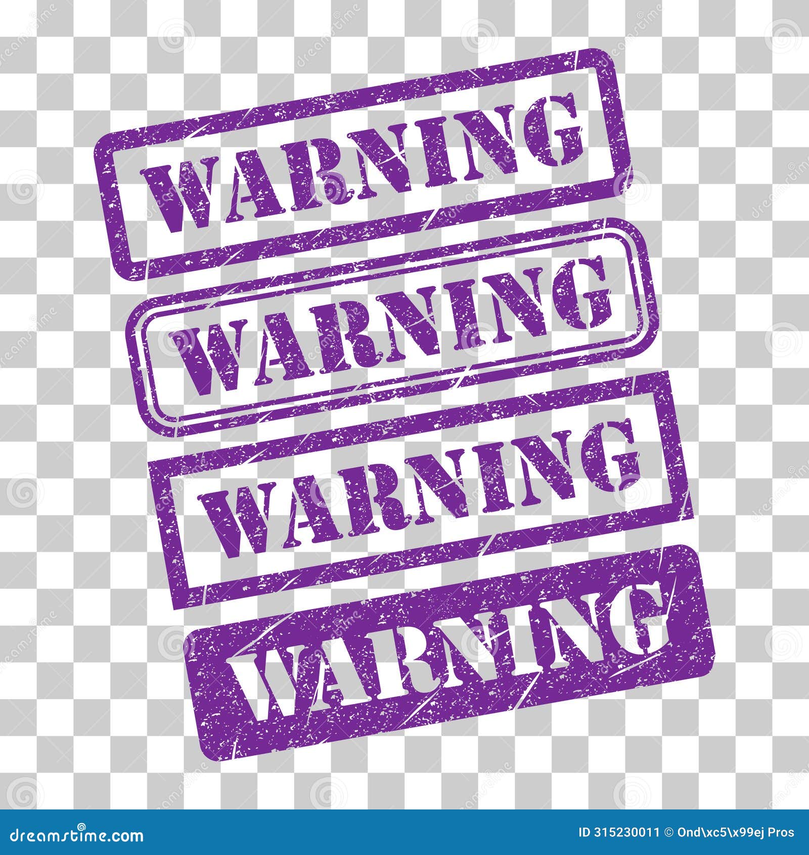 Set of Warning Stamp Symbol, Label Sticker Sign Button, Text Banner ...