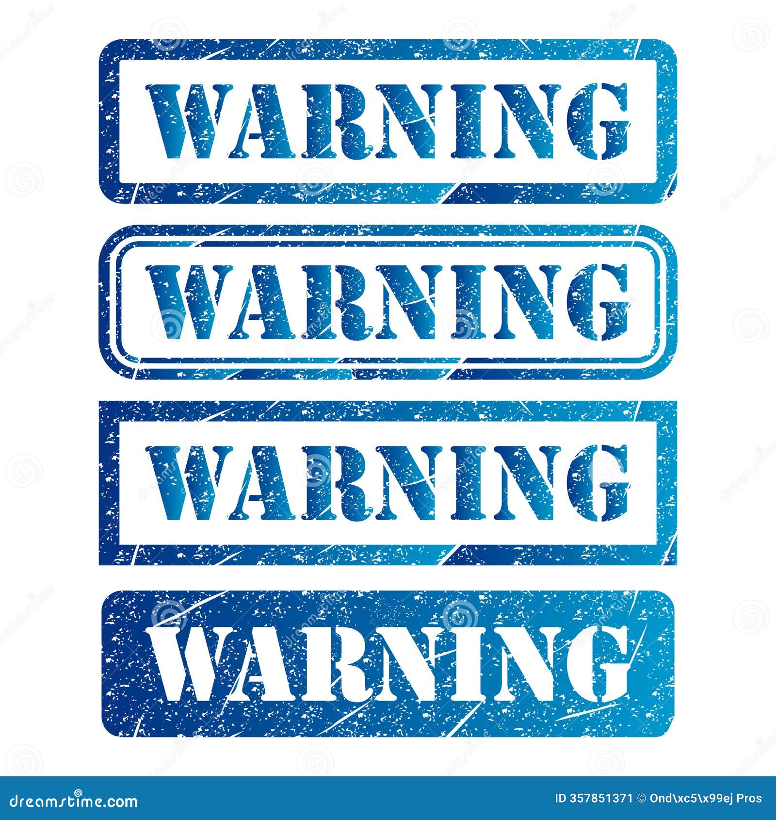 Set of Warning Stamp Symbol, Label Sticker Sign Button, Text Banner ...