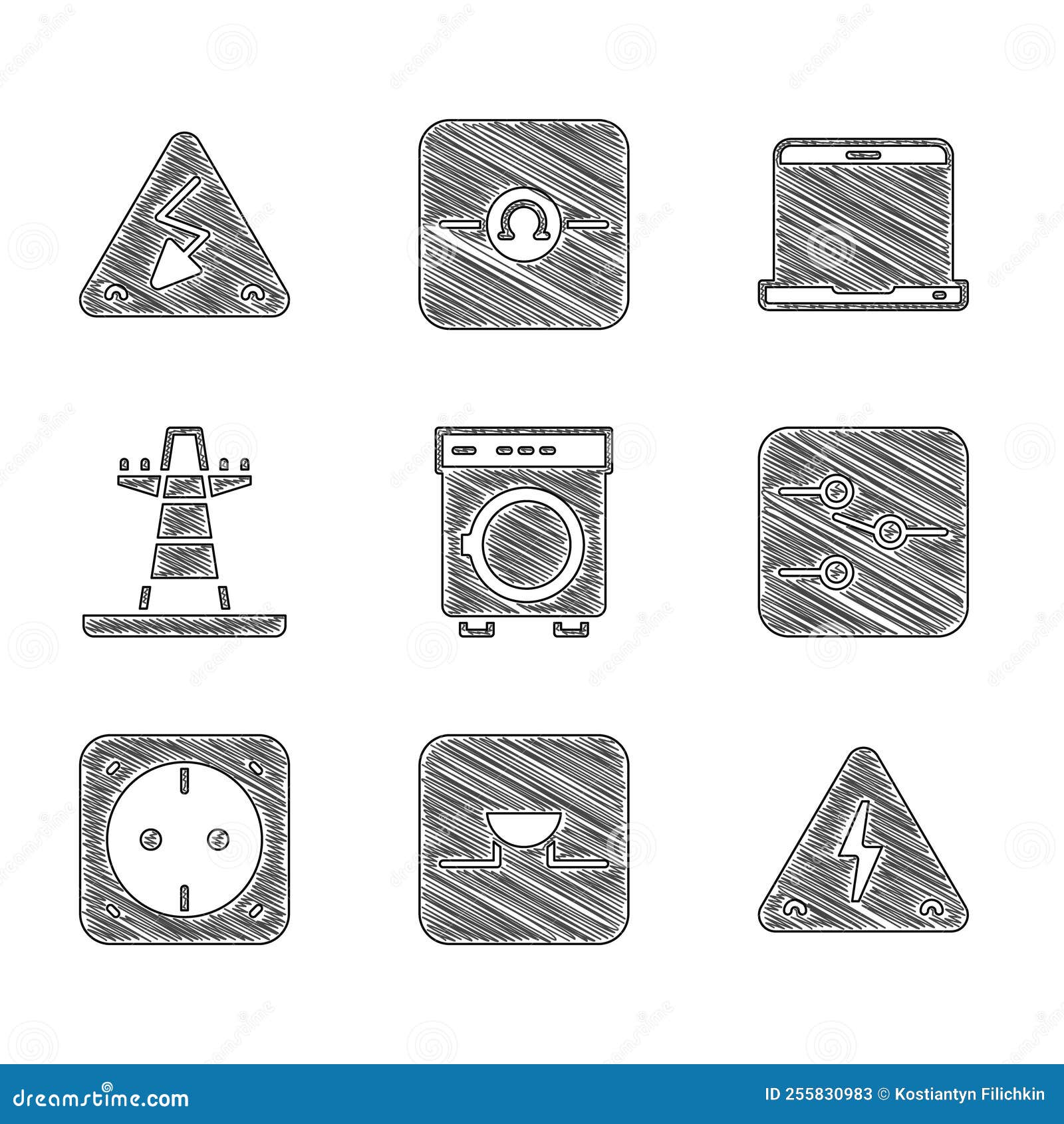 Set Washer, Buzzer in Electronic Circuit, High Voltage, Switch ...