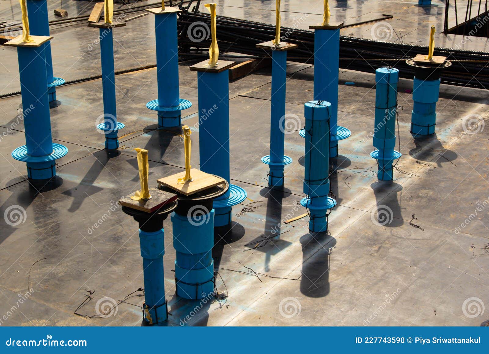 Set of Waste Pipes are Assembled and Lined Stock Photo - Image of ...