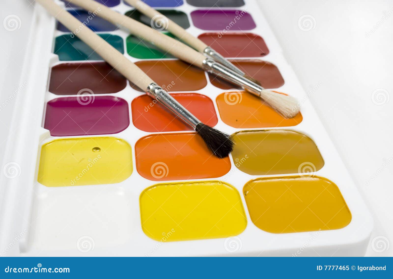 Set Of Water Colour Paints Picture. Image: 7777465