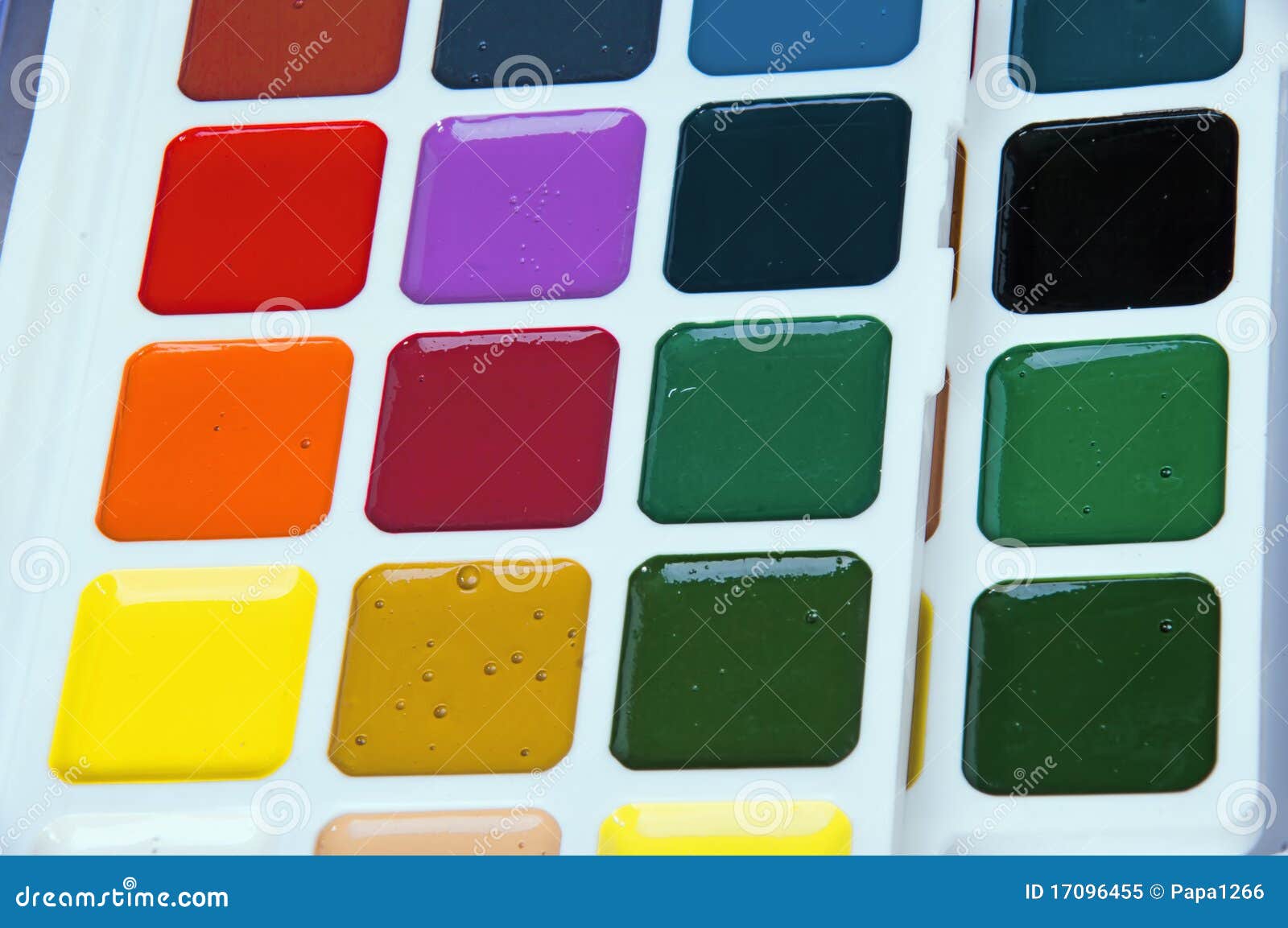 Set water colours stock image. Image of werecolous, select - 17096455