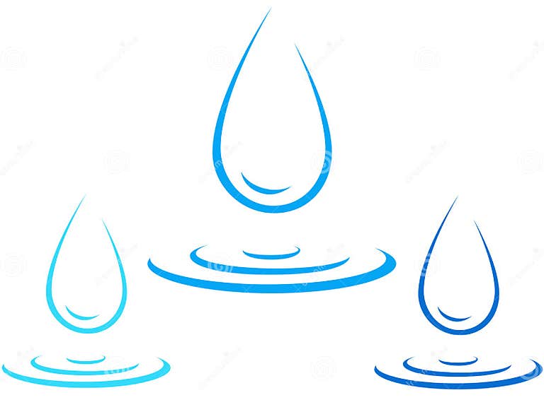Set of Water Drop Icon with Splash Stock Vector - Illustration of drop ...