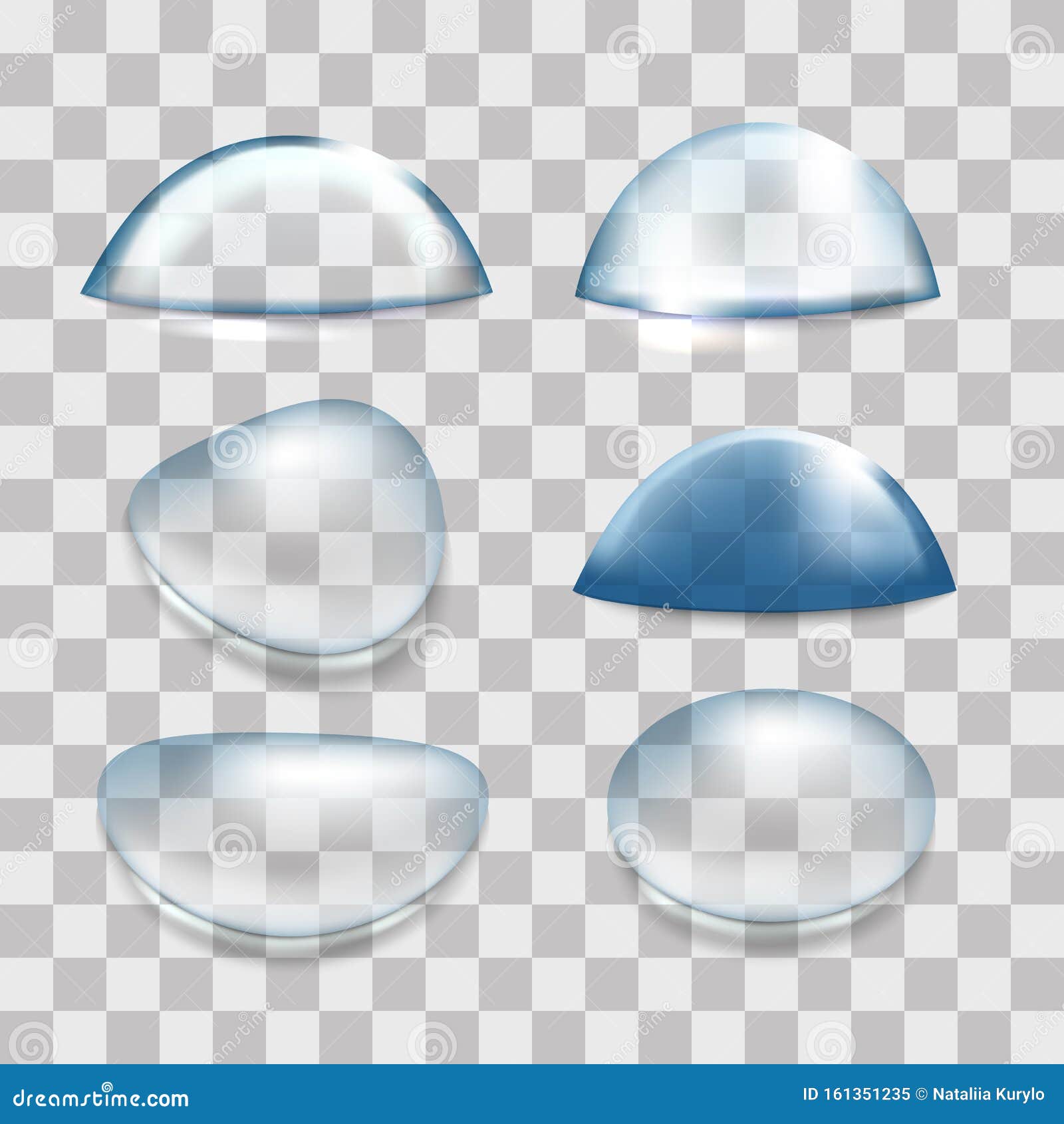 Set of Water Drops on a Transparency Background Stock Vector ...
