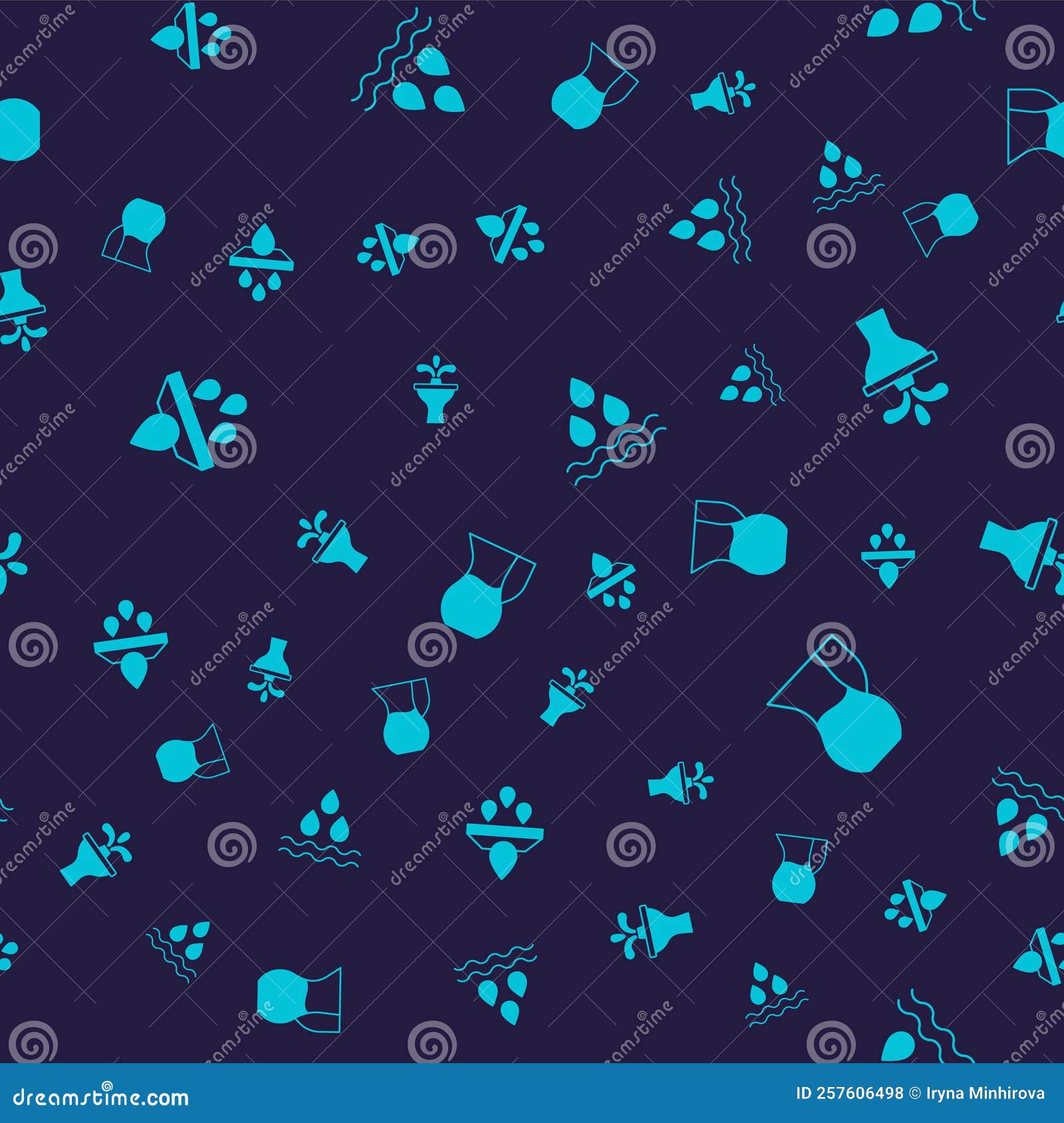 Set Water Filter Cartridge, Fountain, Drop and Jug Glass with Water on ...