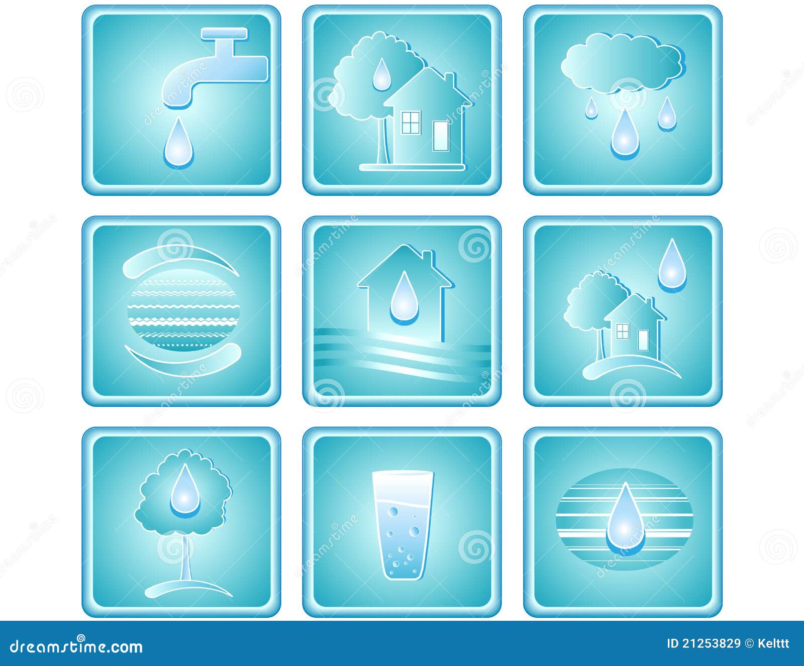Set of water icons stock vector. Illustration of river - 21253829