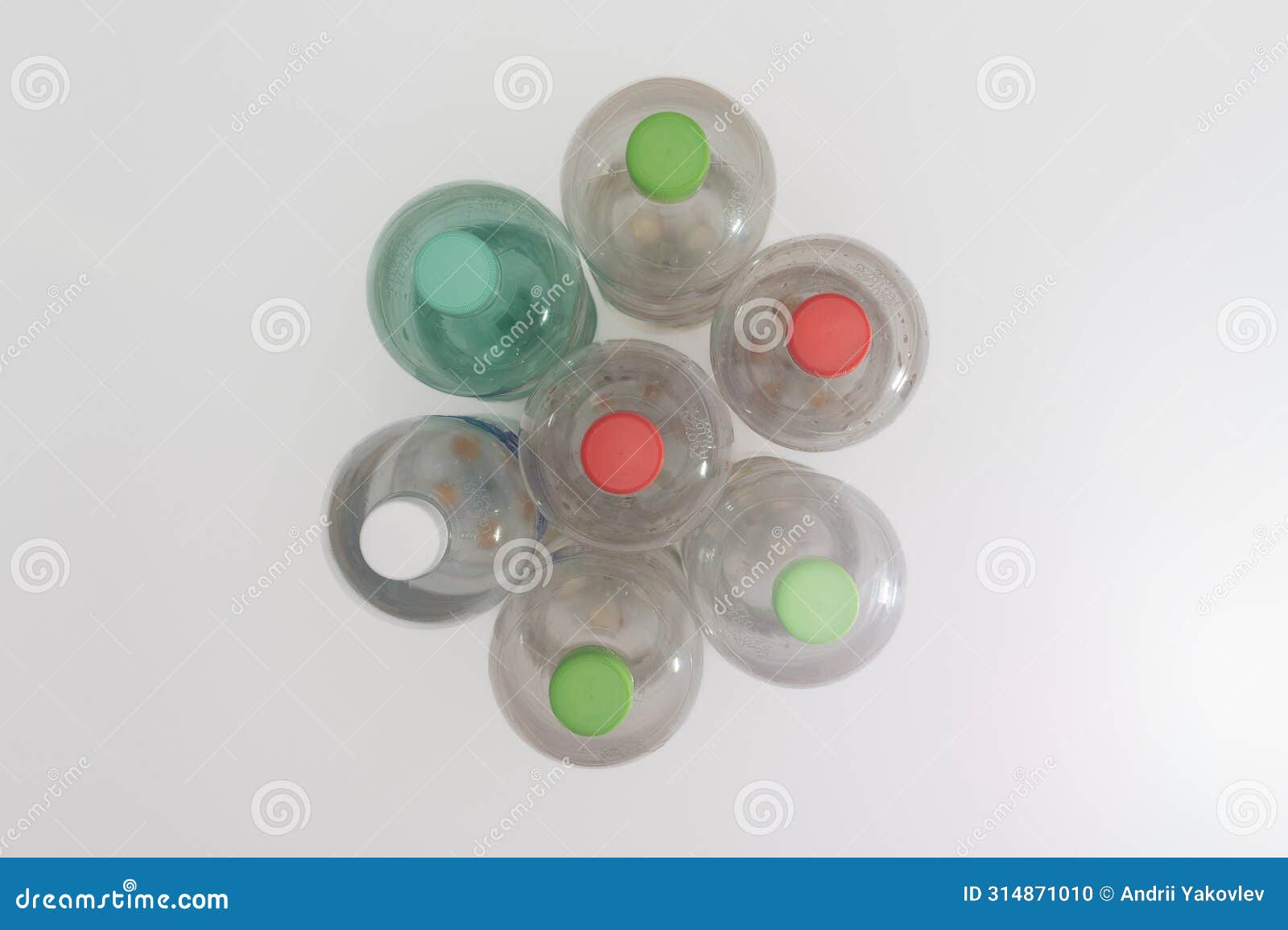 Set of Water Plastic Bottle Isolated on White Background Stock Photo ...