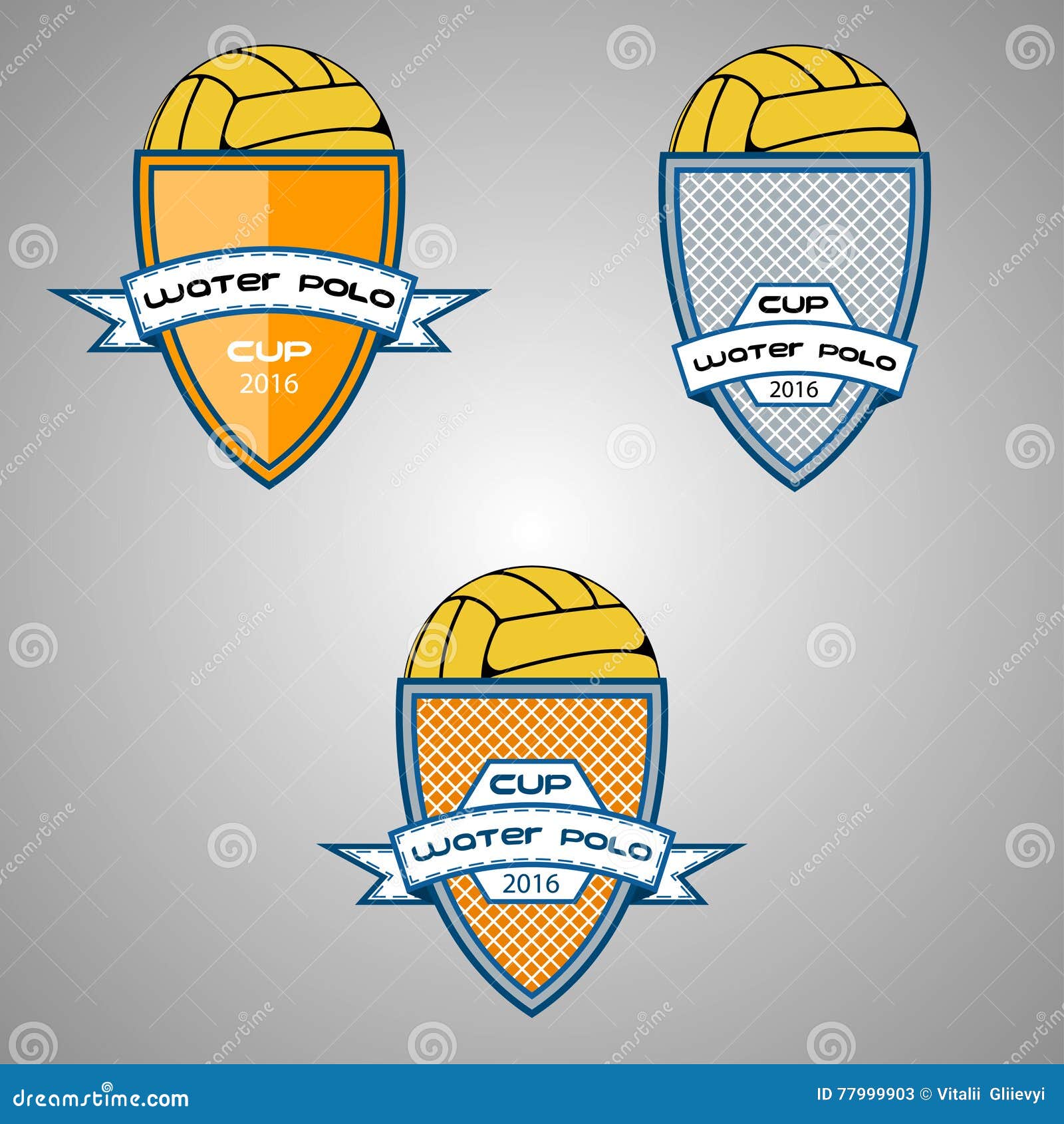 Set Water Polo Logo for the Team and the Cup Stock Vector ...