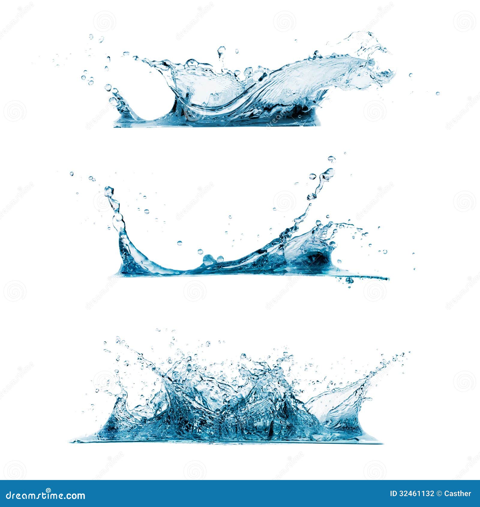 Set of Water Splashes stock photo. Image of macro, splashes - 32461132