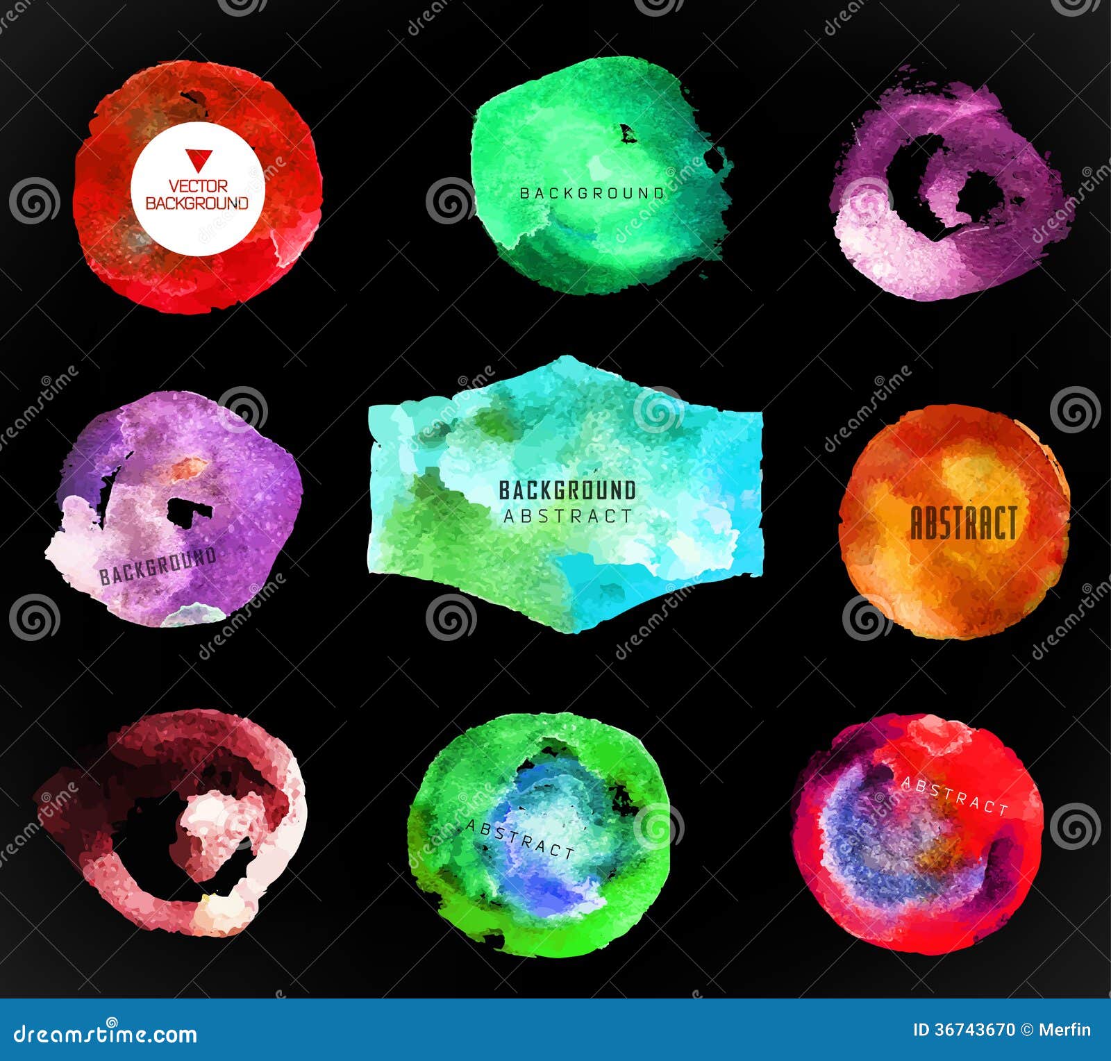 Set of Watercolor Backgrounds - Illustration. Stock Illustration ...