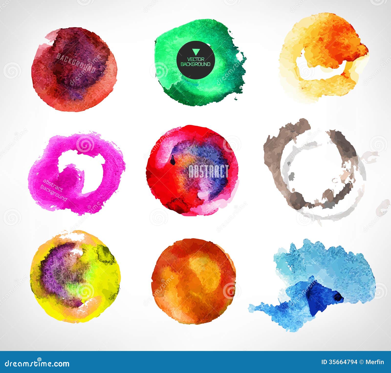 Set of Watercolor Backgrounds - Vector Stock Vector - Illustration of ...