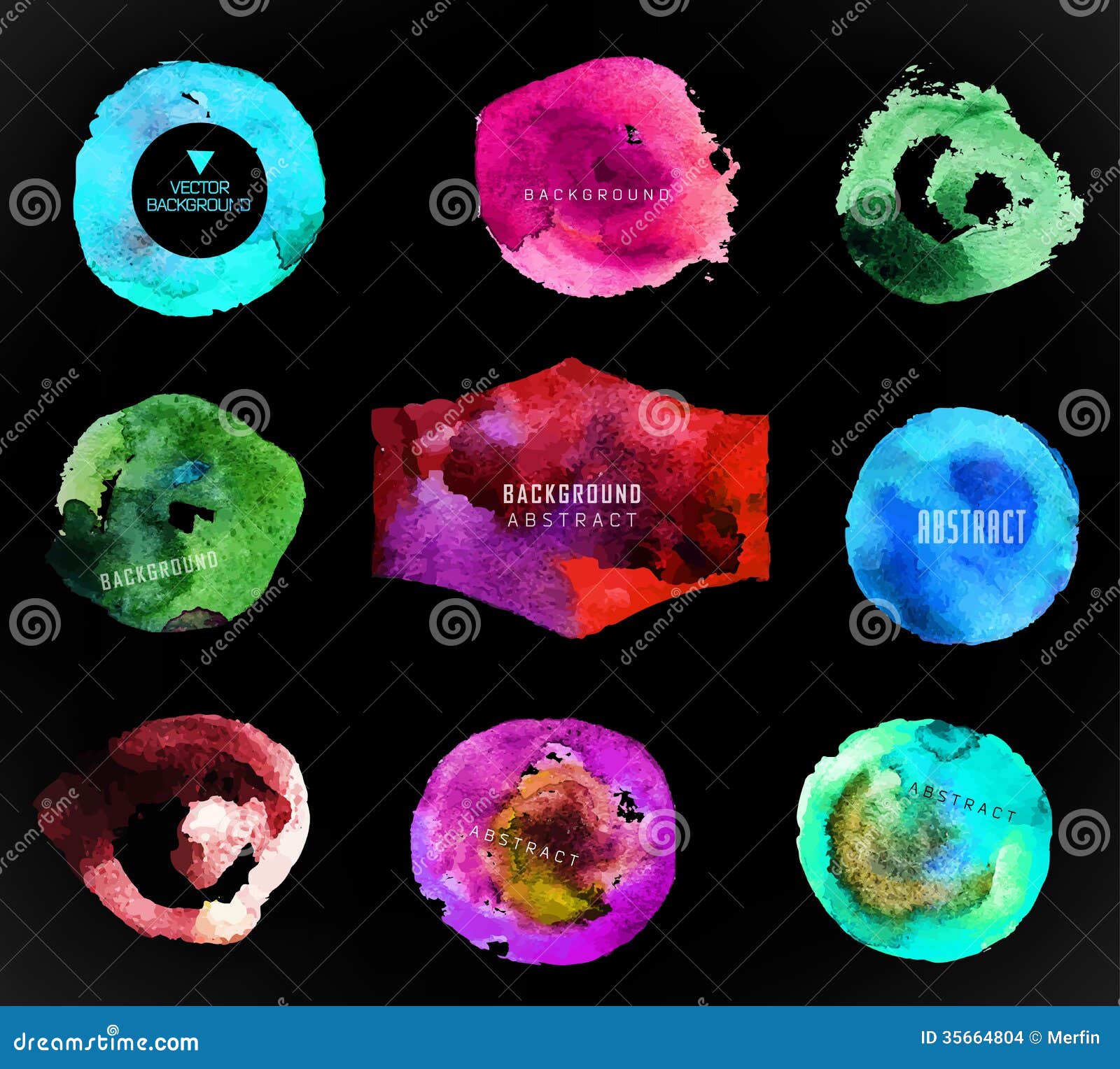 Set of Watercolor Backgrounds - Vector Stock Vector - Illustration of ...
