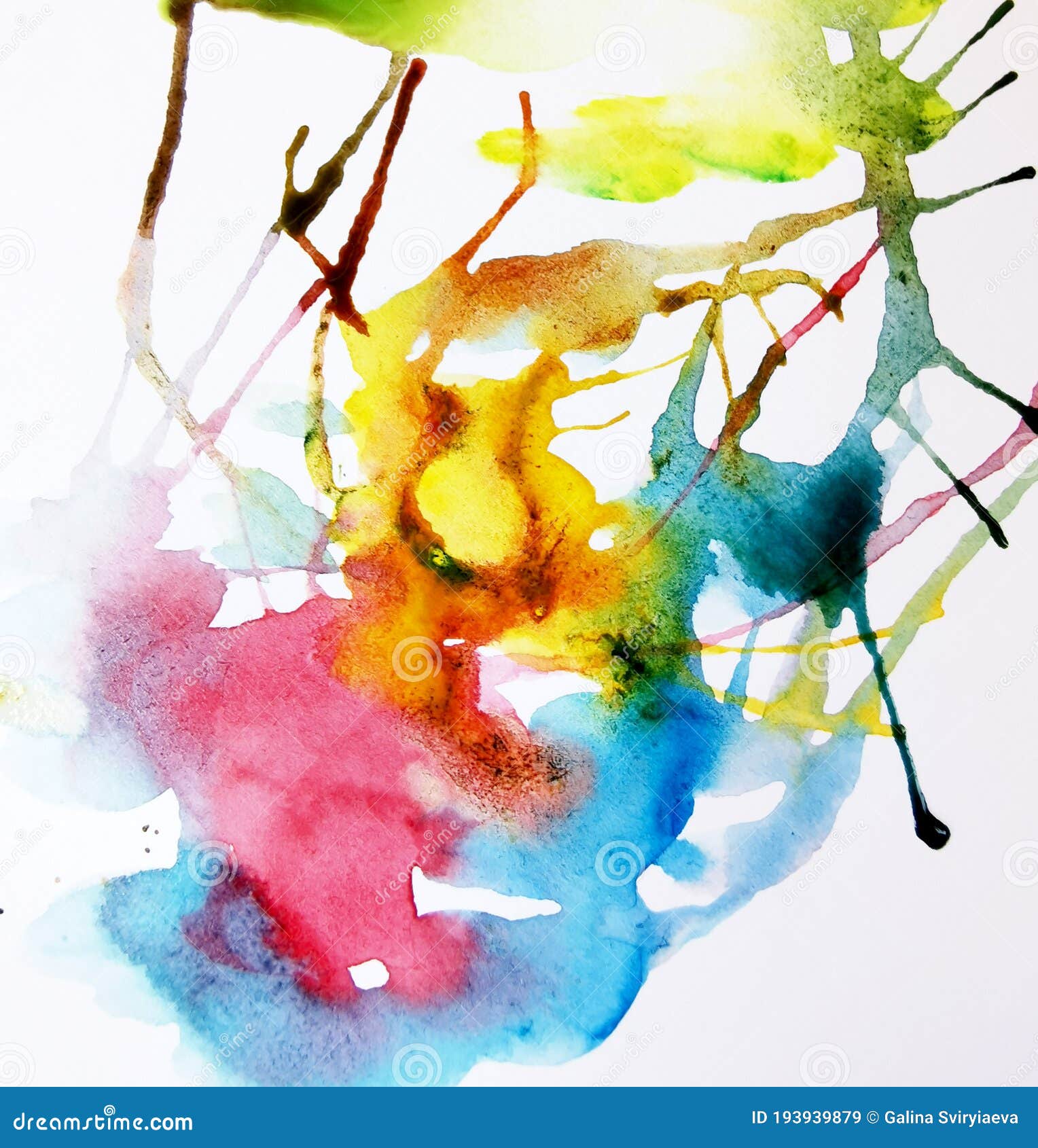 Set of Watercolor Paints in Ditch while Using Drawing Stock Image ...