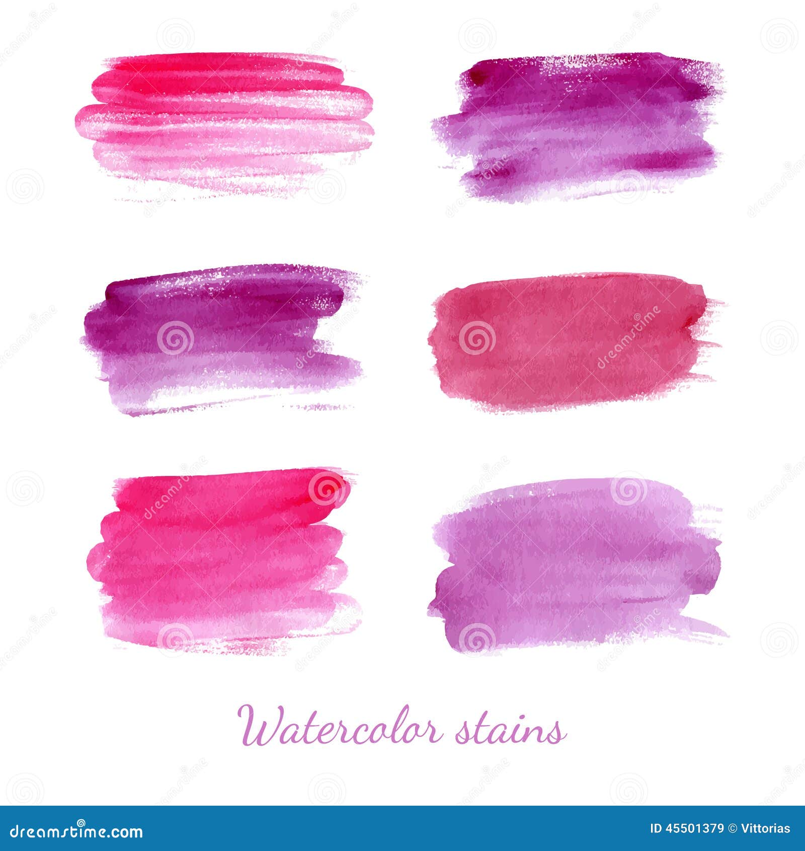 Set of watercolor stains. stock vector. Illustration of modern - 45501379