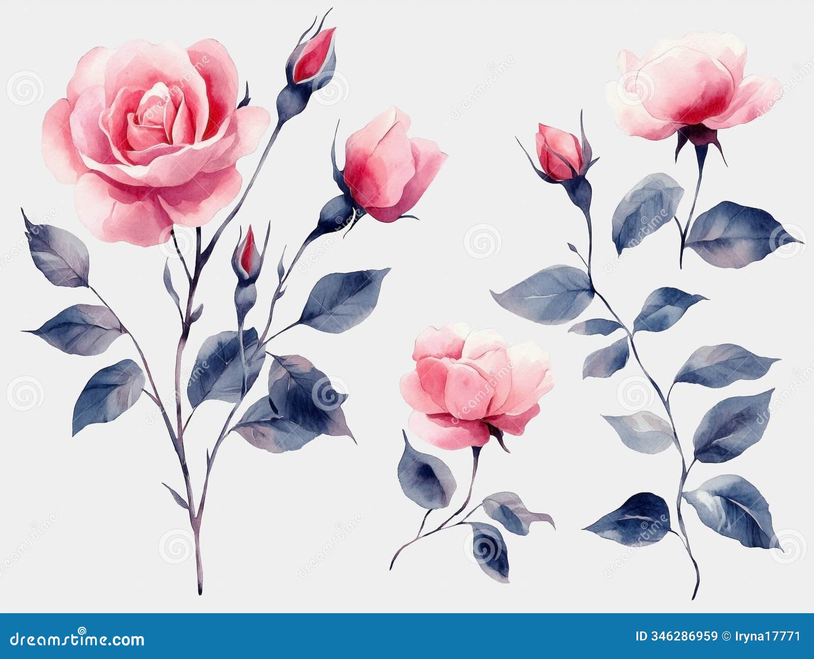 Watercolour Roses Mothers Day Card Royalty-Free Stock Photo ...