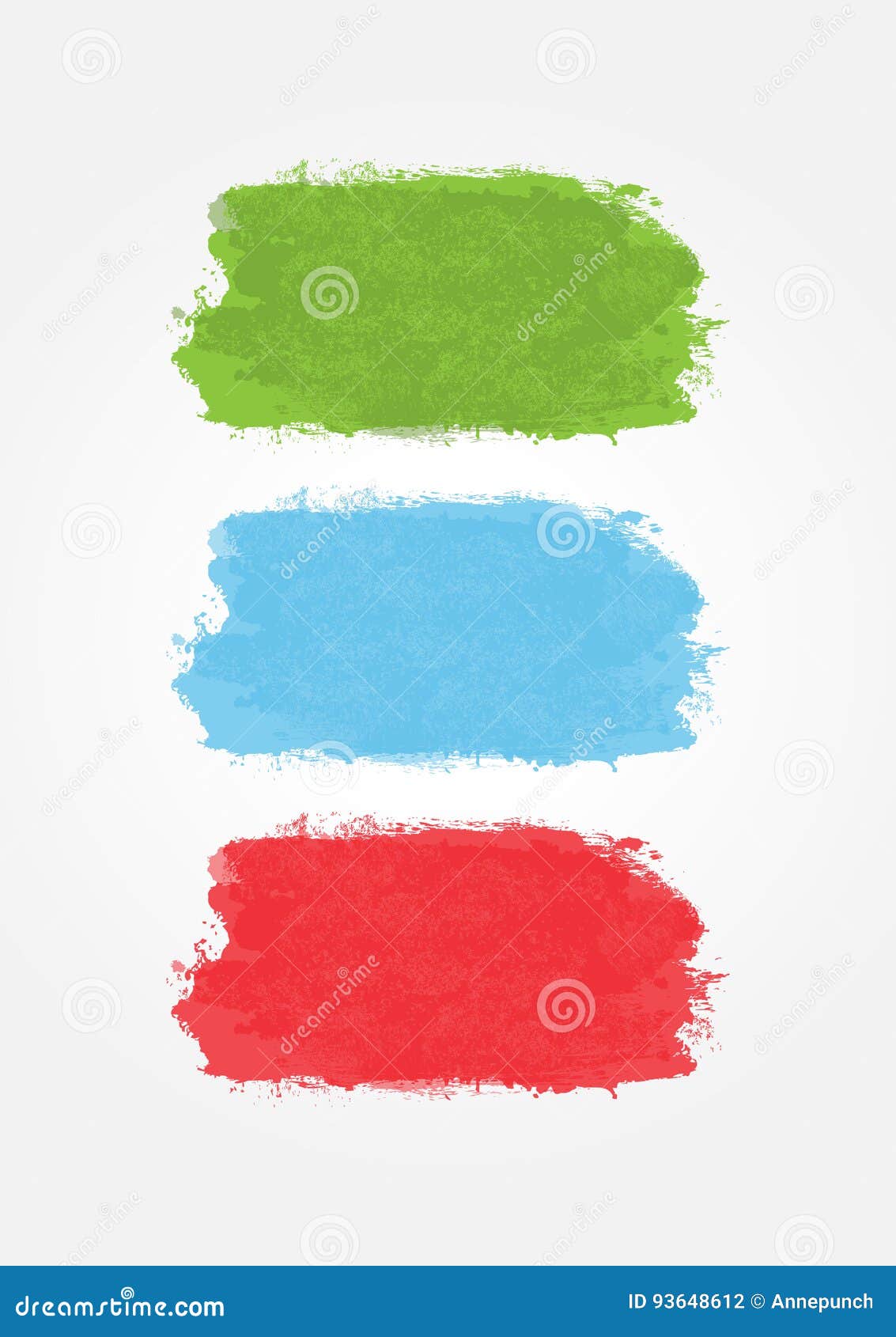 Set Of Watercolour Textures. Rectangular Watercolor Backgrounds Drawn ...