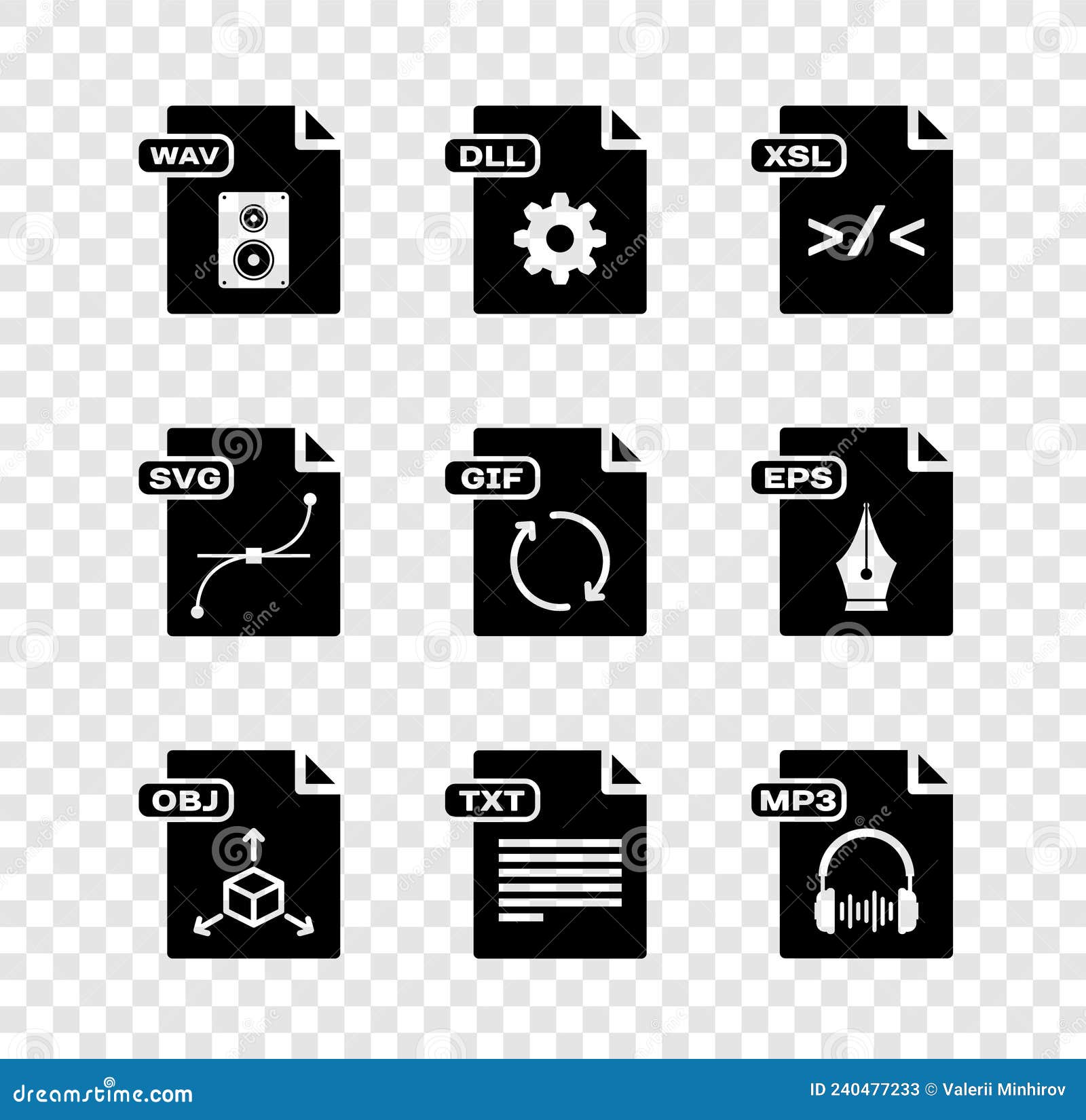 Set Wav File Document Dll Xsl Obj Txt Icono Mp3 Svg Y Gif. Vector ... Set Wav File Document Dll Xsl Obj Txt Icono Mp3 Svg Y Gif. Vector ...