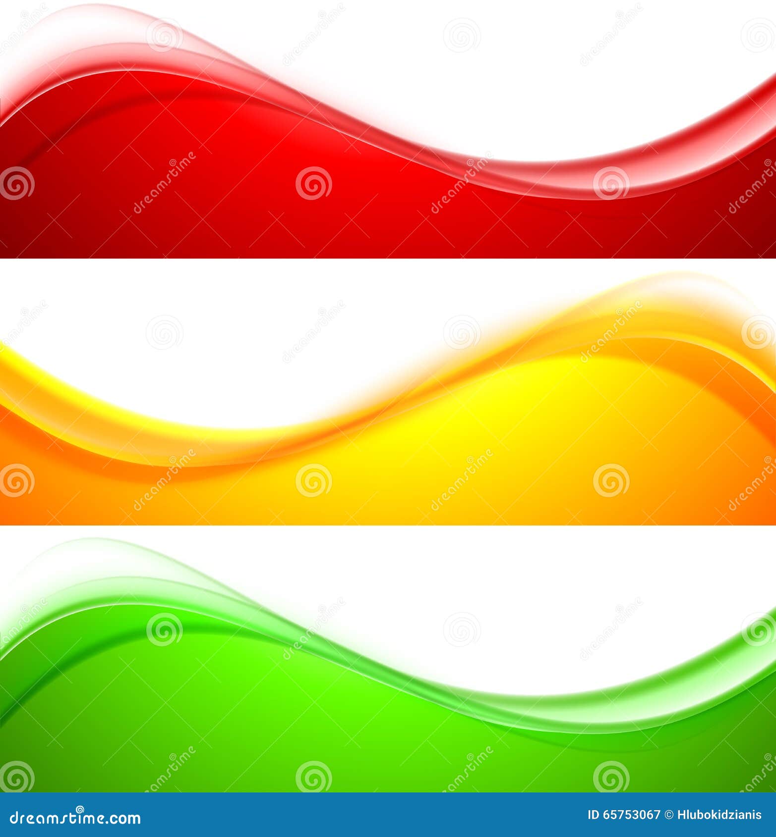 Set of wave banners stock vector. Illustration of color - 65753067