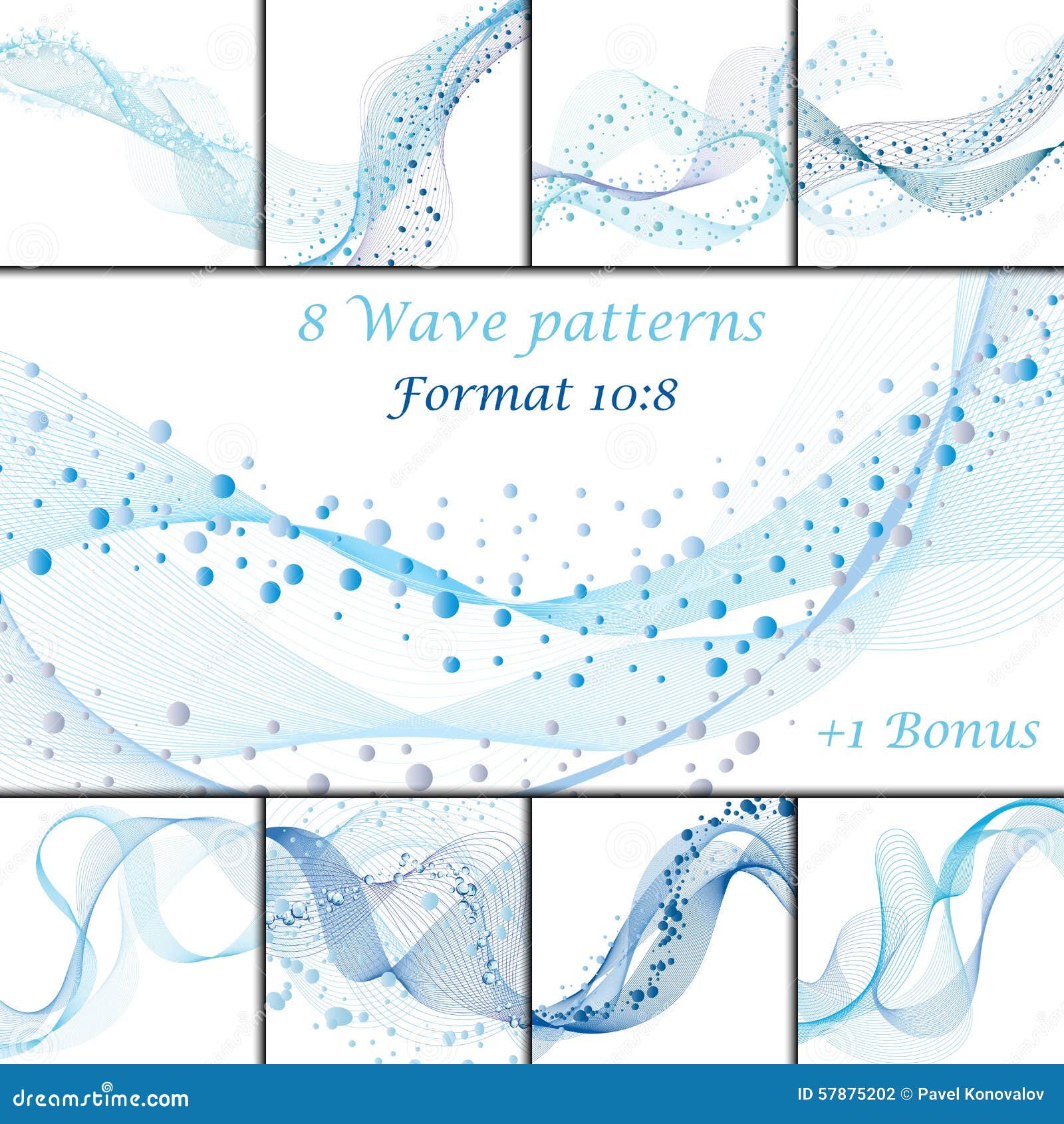 Set of Wave Patterns stock vector. Illustration of concept - 57875202