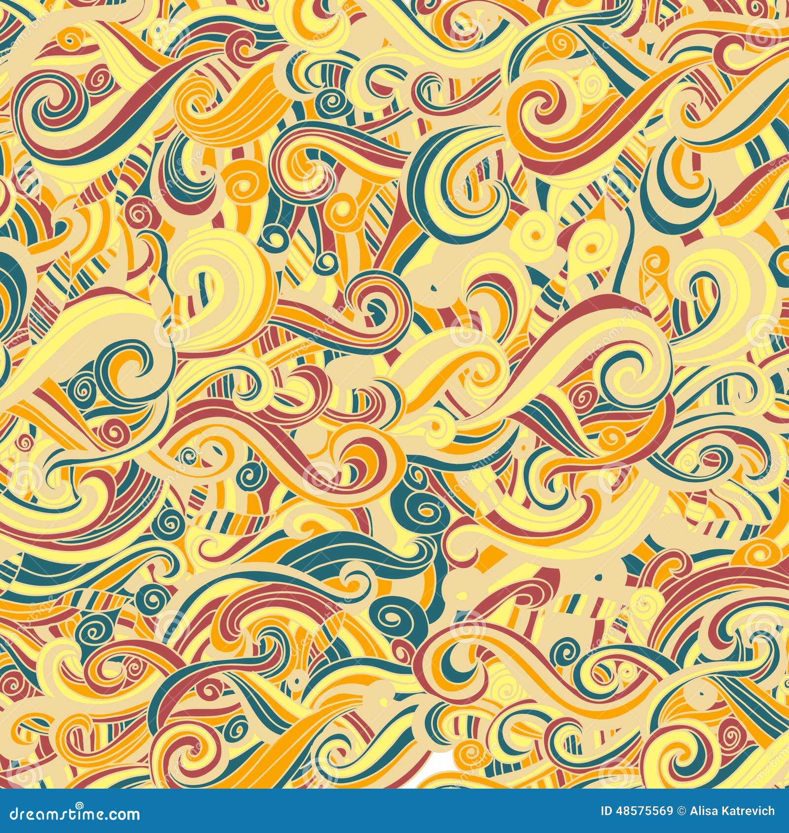 Set of Wave Patterns .Seamless Pattern Can Be Stock Vector ...