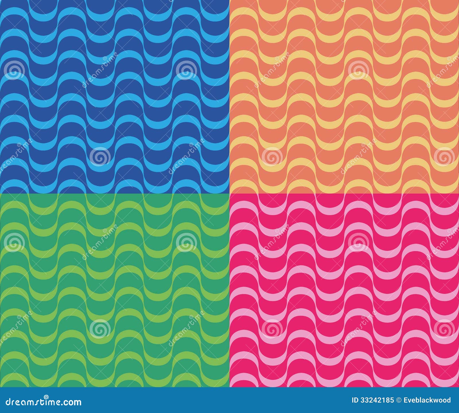 Set of waves patterns stock vector. Illustration of line - 33242185
