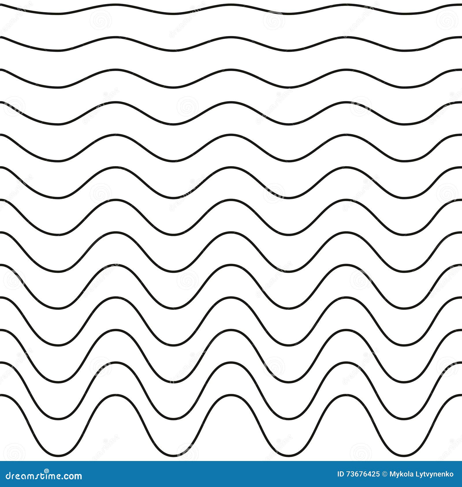 Set of waves stock vector. Illustration of ornate, bright - 73676425