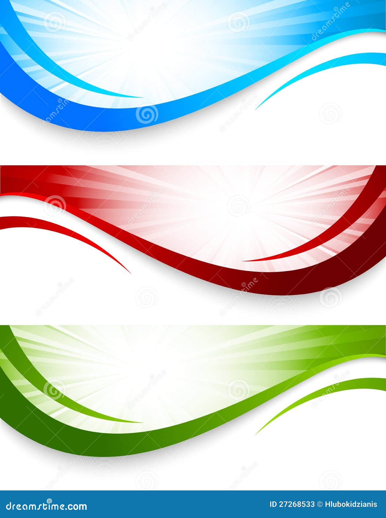 Set of wavy banners stock vector. Illustration of modern - 27268533