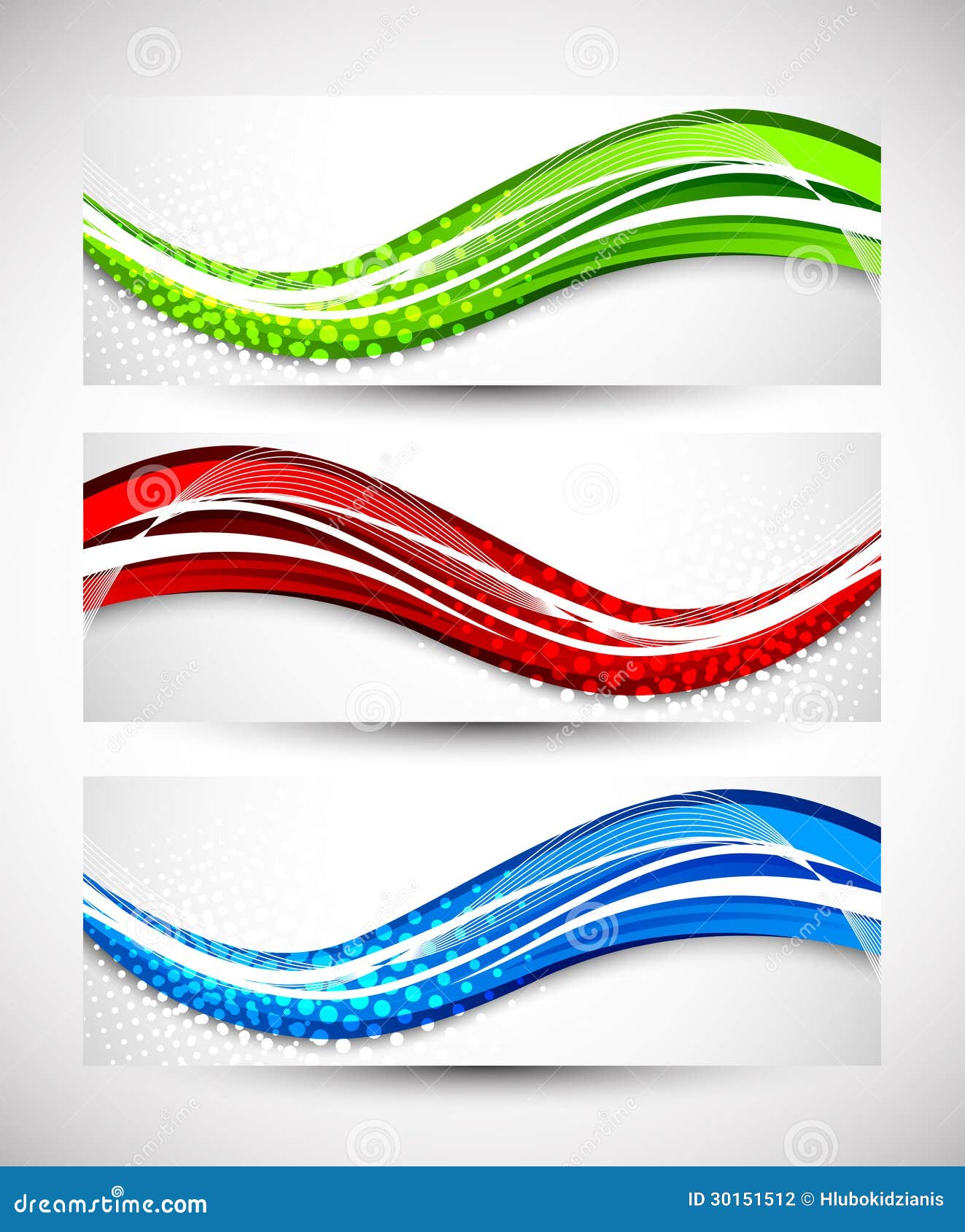 Set of wavy banners stock vector. Illustration of digital - 30151512