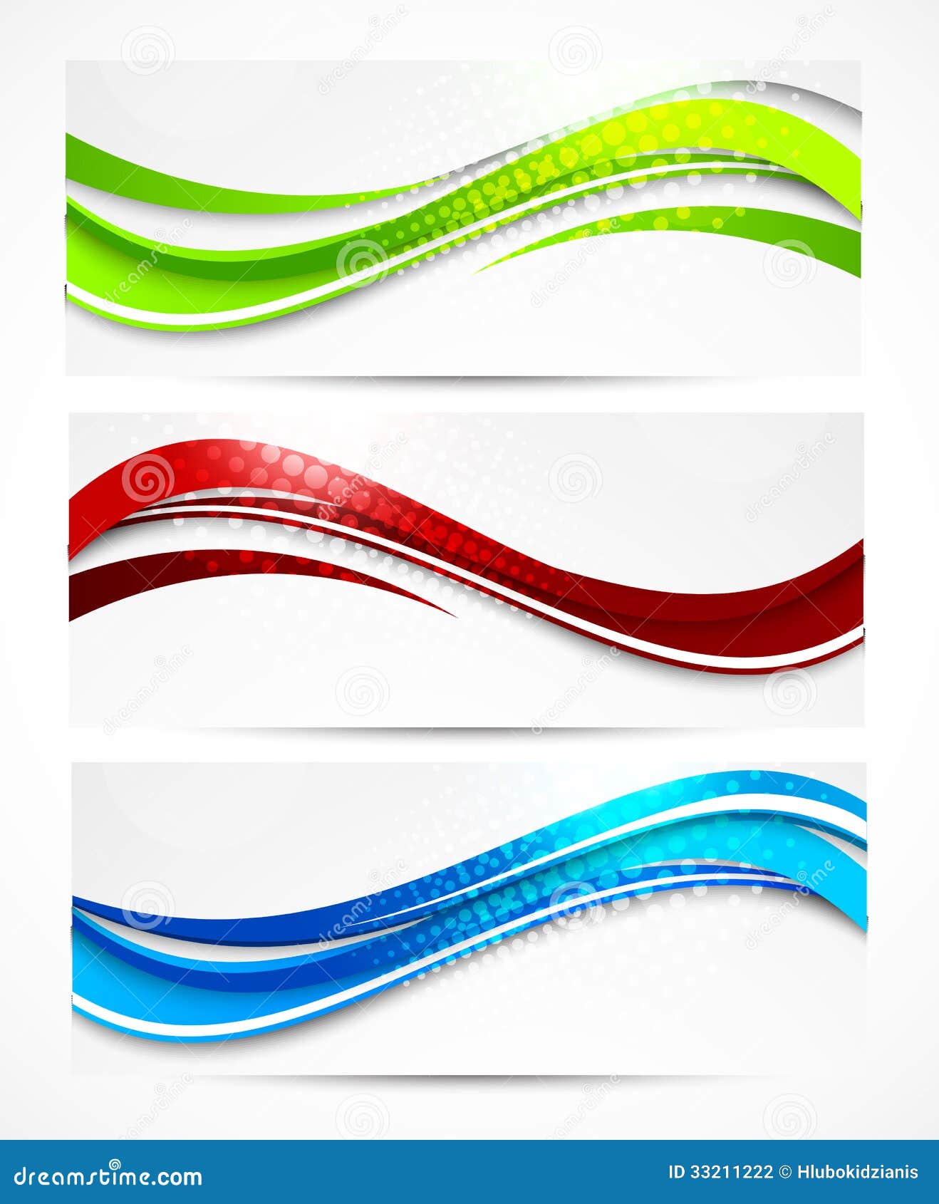 Set of wavy banners stock vector. Illustration of business - 33211222