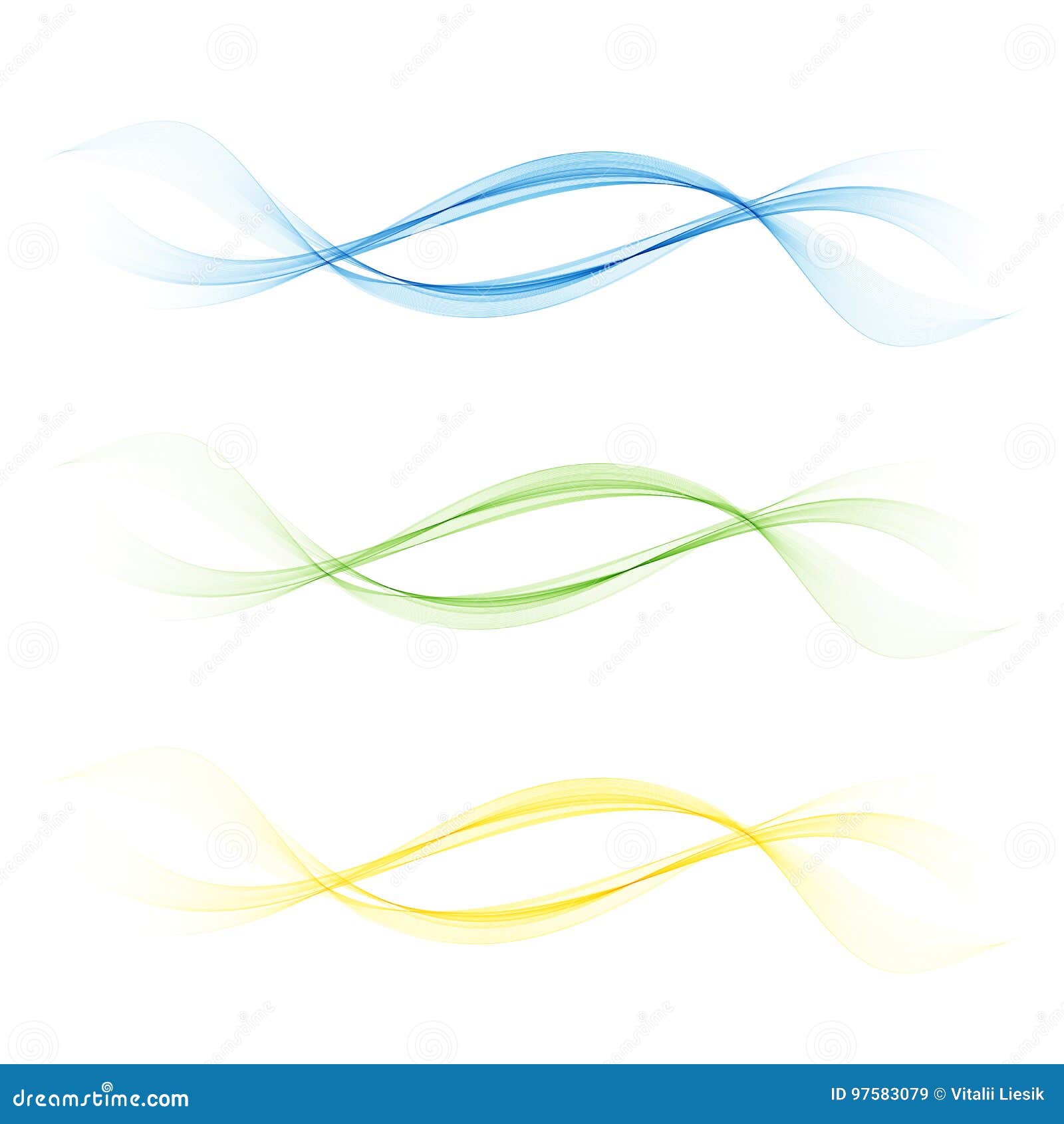 Set of wavy banners stock vector. Illustration of corporate - 97583079