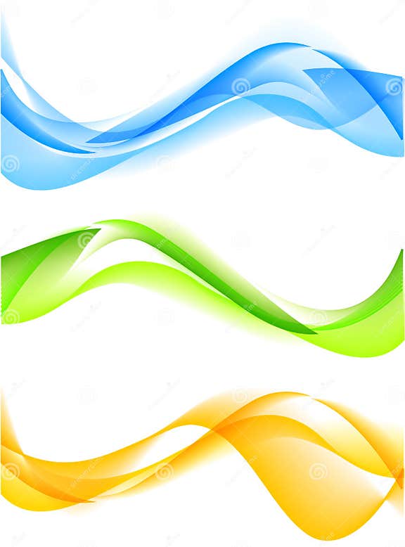 Set of wavy banners stock vector. Illustration of modern - 34738563