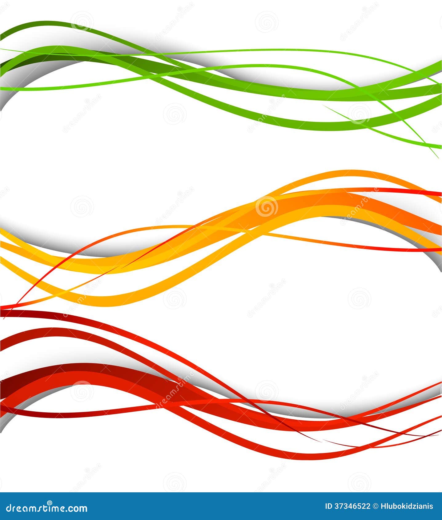 Set of wavy banners stock vector. Illustration of flow - 37346522