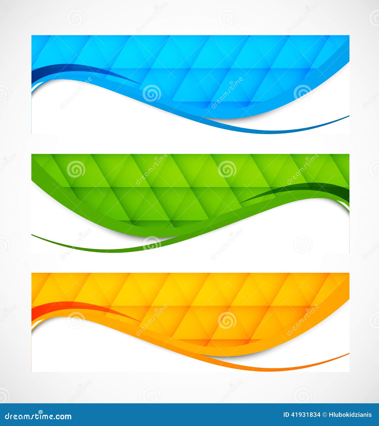 Set of wavy banners stock vector. Illustration of motion - 41931834