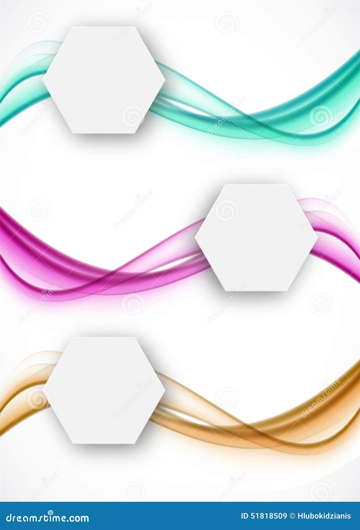 Set of wavy banners stock vector. Illustration of poster - 51818509