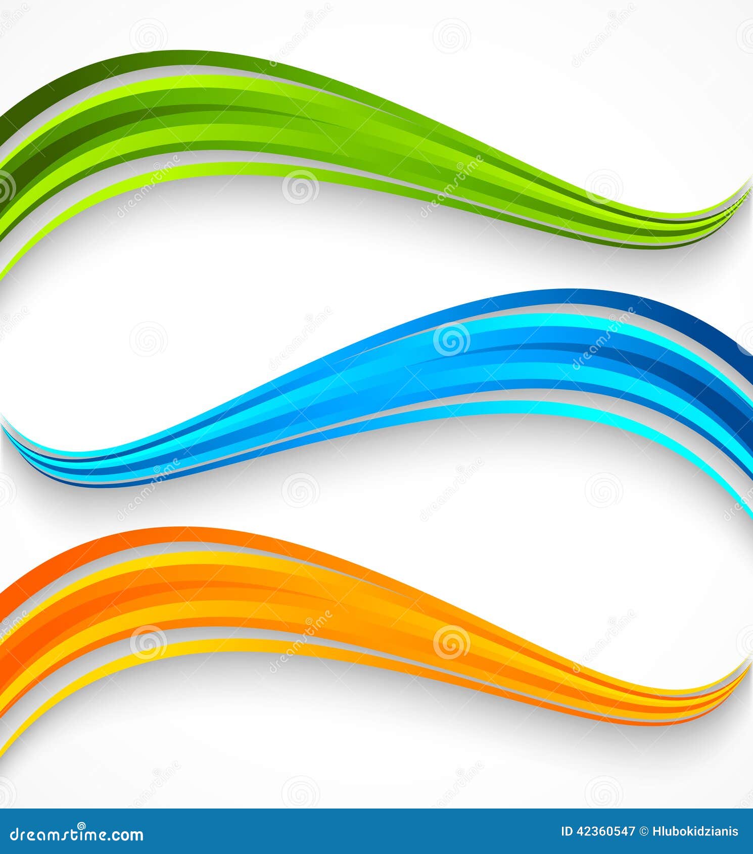 Set of Wavy Colorful Banners. Stock Vector - Illustration of decorative ...