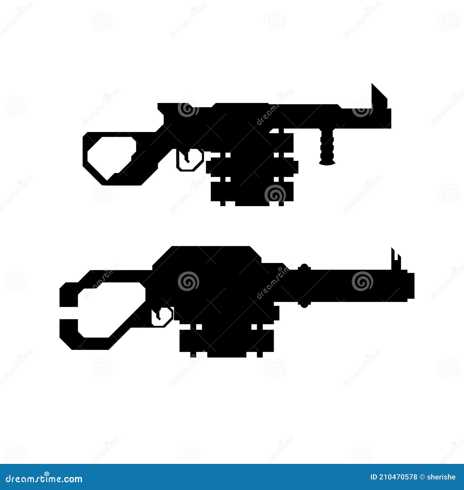 Set of Weapons Concept Grenade Gun Stock Vector - Illustration of ...