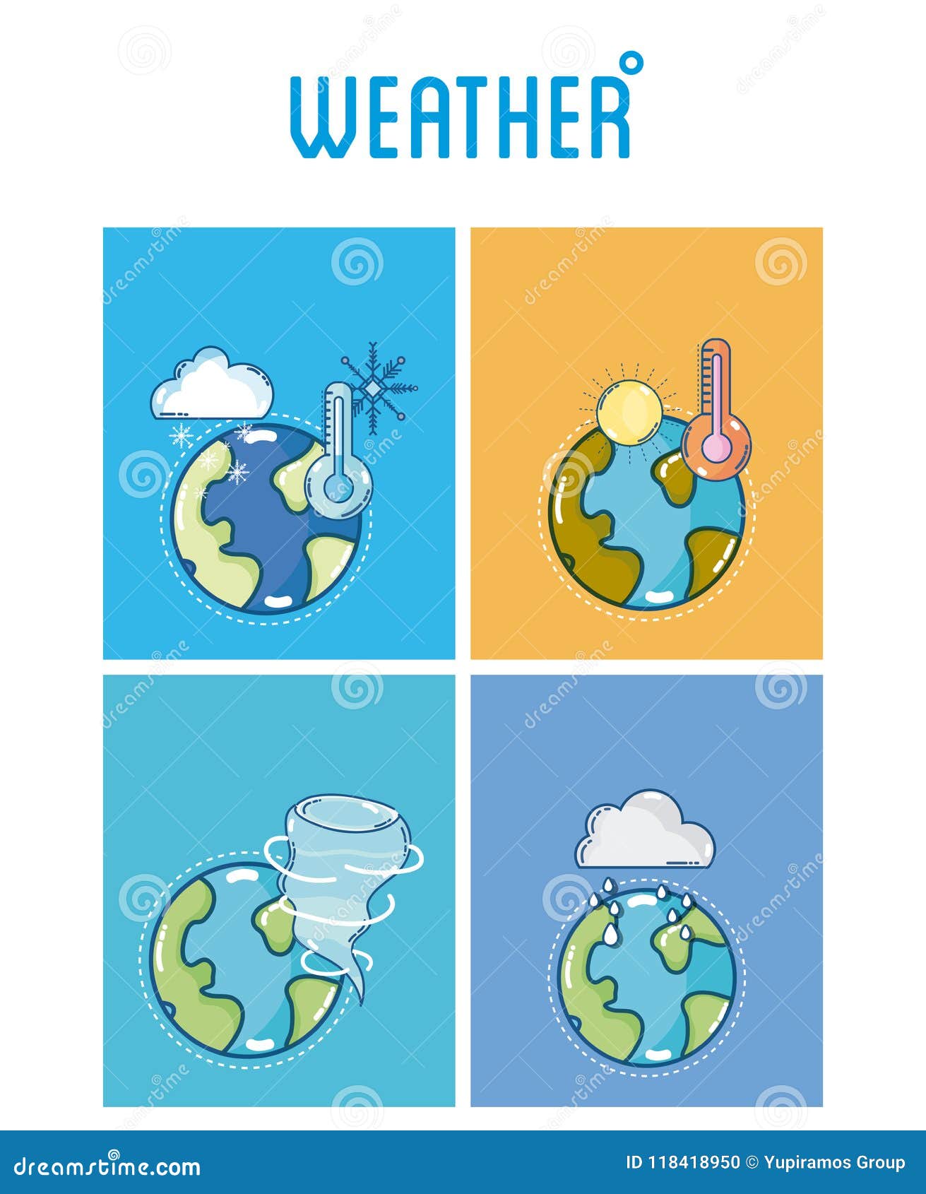 Set of weather frames stock vector. Illustration of squares - 118418950