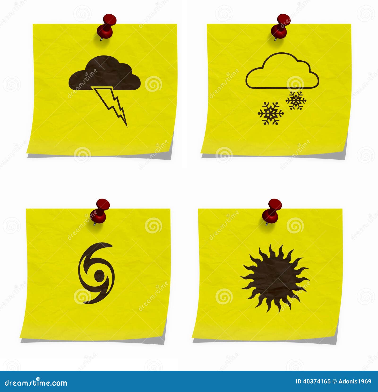 Set of weather signs stock illustration. Illustration of background ...