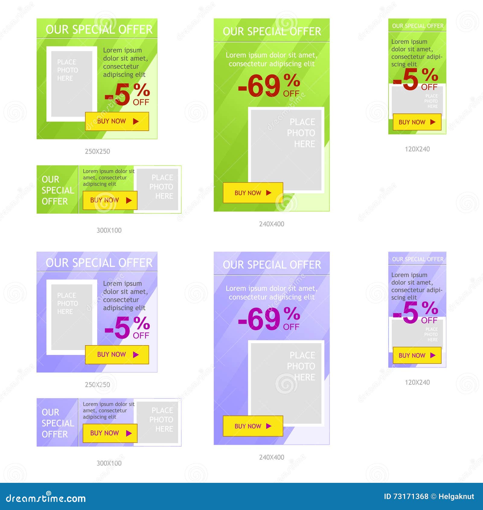Set of web banner ads stock vector. Illustration of design - 73171368
