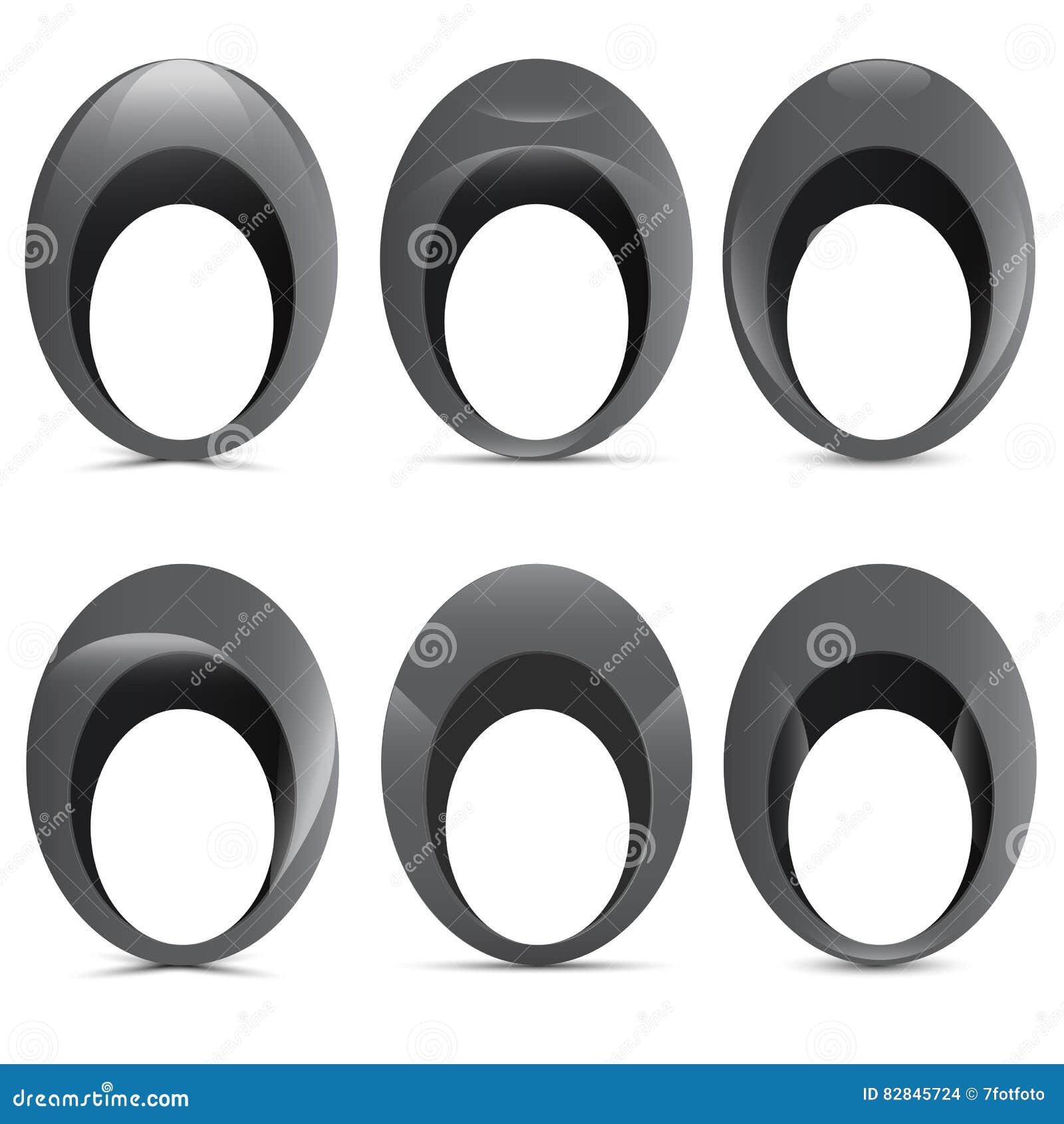 A Set of Web Banners or Round Elements for Design Stock Vector ...