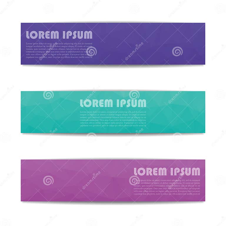 A Set of Web Banners, Vector Illustration. Stock Vector - Illustration ...