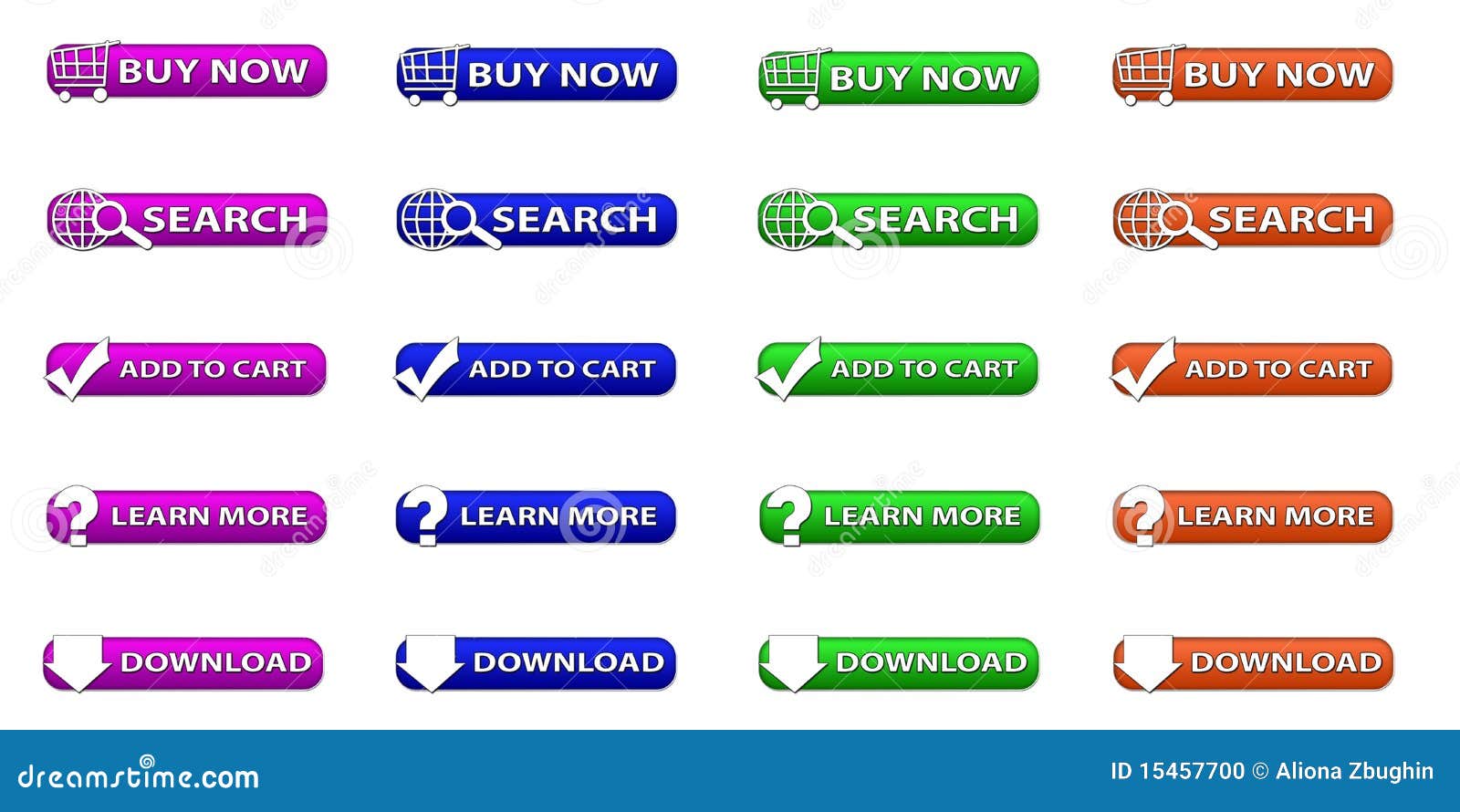 Set of web buttons stock illustration. Illustration of home - 15457700