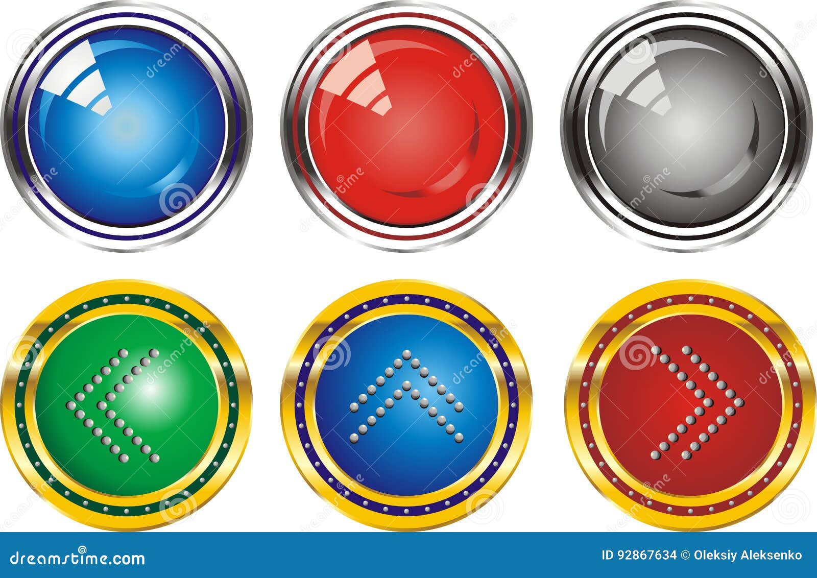 Set of Web Buttons with the Index Arrows Stock Vector - Illustration of ...