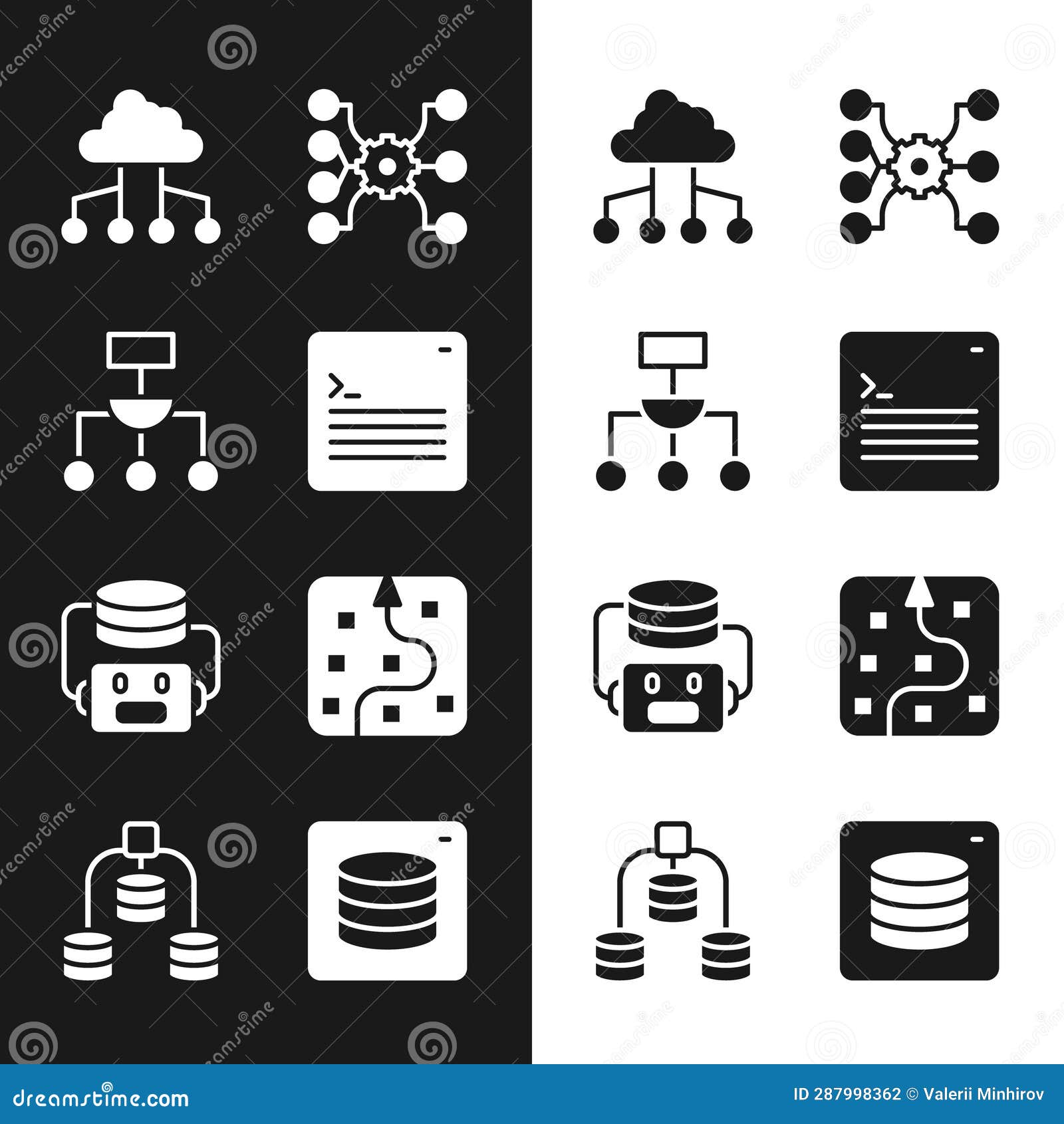 Set Web Developer Programming Code Algorithm Network Cloud Connection Neural Network