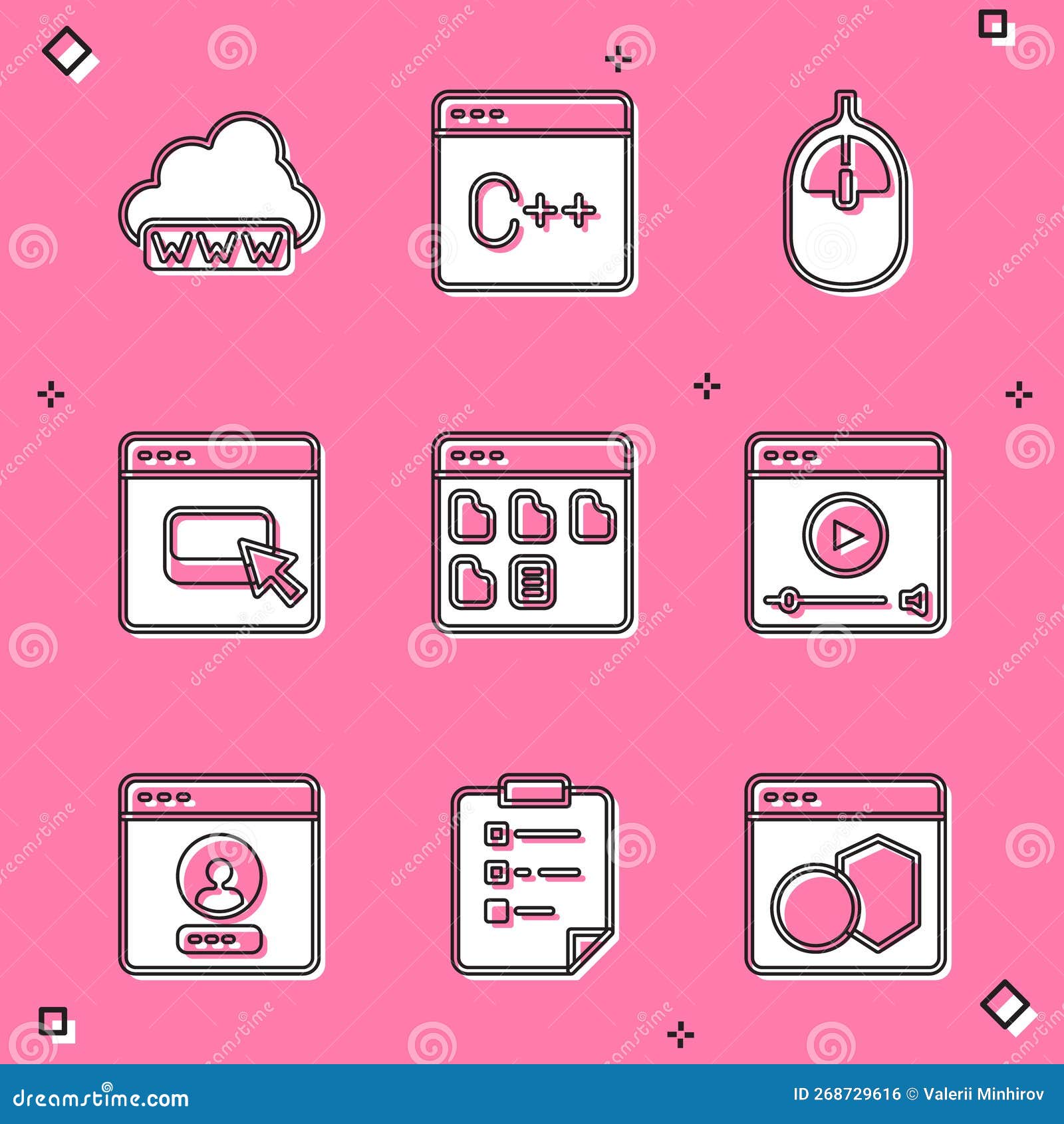 Set Web Development, Software, Computer Mouse, Browser Files, Online ... Set Web Development, Software, Computer Mouse, Browser Files, Online ...