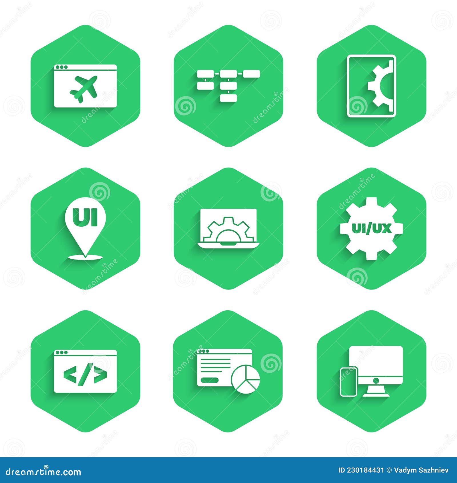 Set Web Development, Website Statistic, Monitor and Mobile, UI UX Design, Front End, and ...