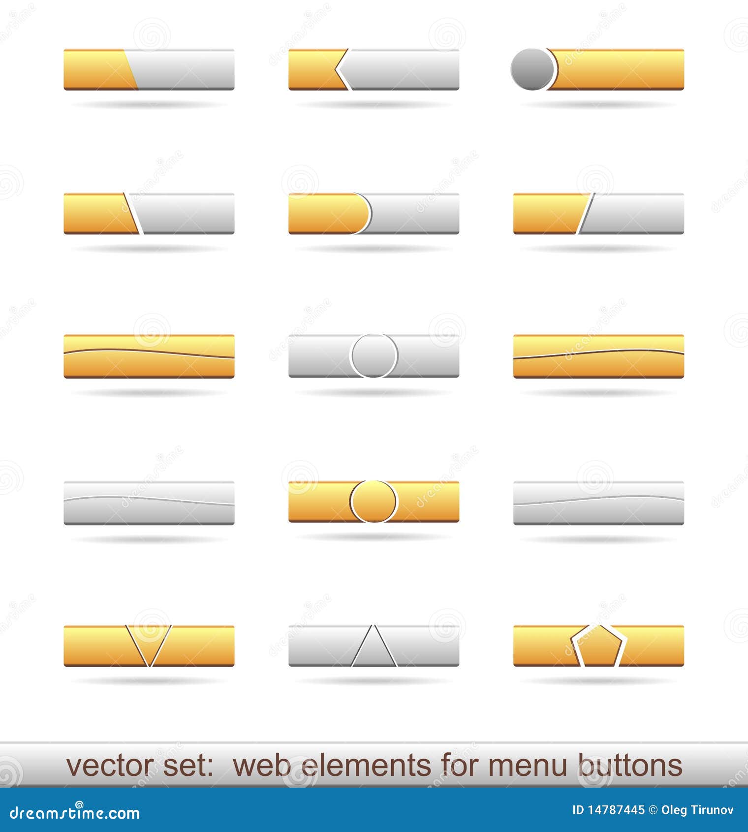 Set of Web Elements for Menu Buttons Stock Vector - Illustration of ...