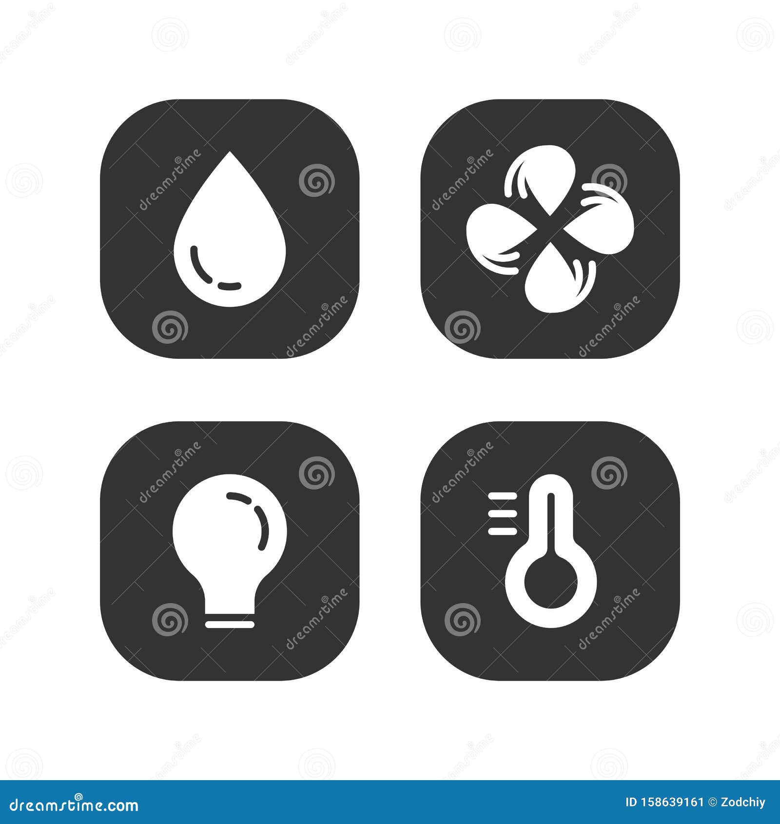 Temperature icons stock vector. Illustration of heat - 158639161